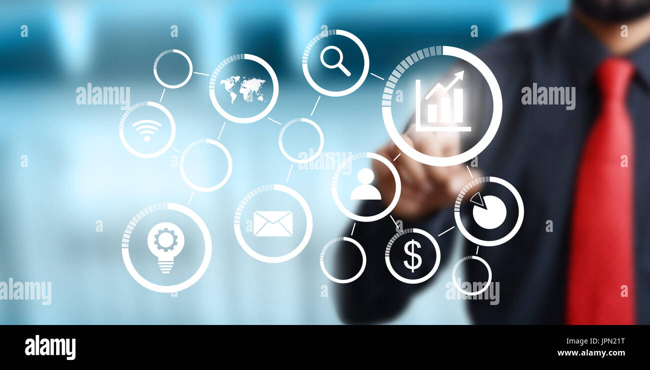 Finger touch technology background wallpaper Stock Photo - Alamy