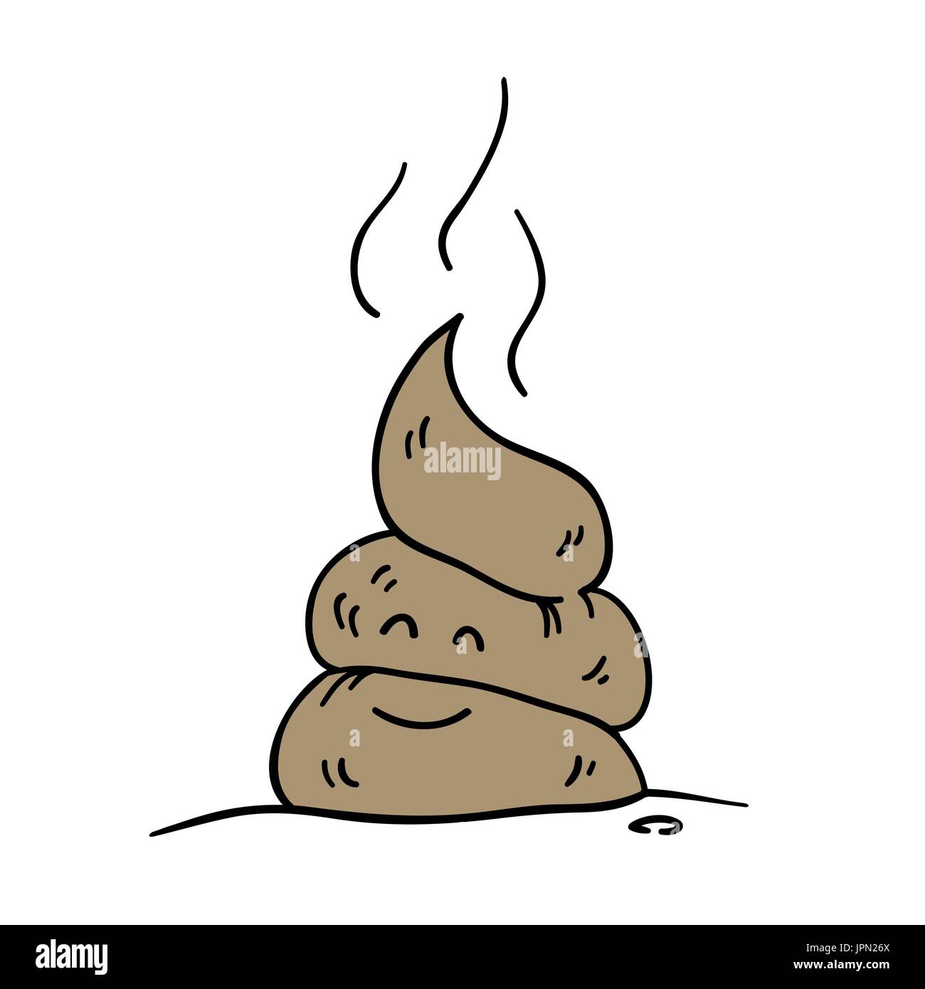 Poop icon. Funny cartoon character. Vector illustration Stock Vector ...
