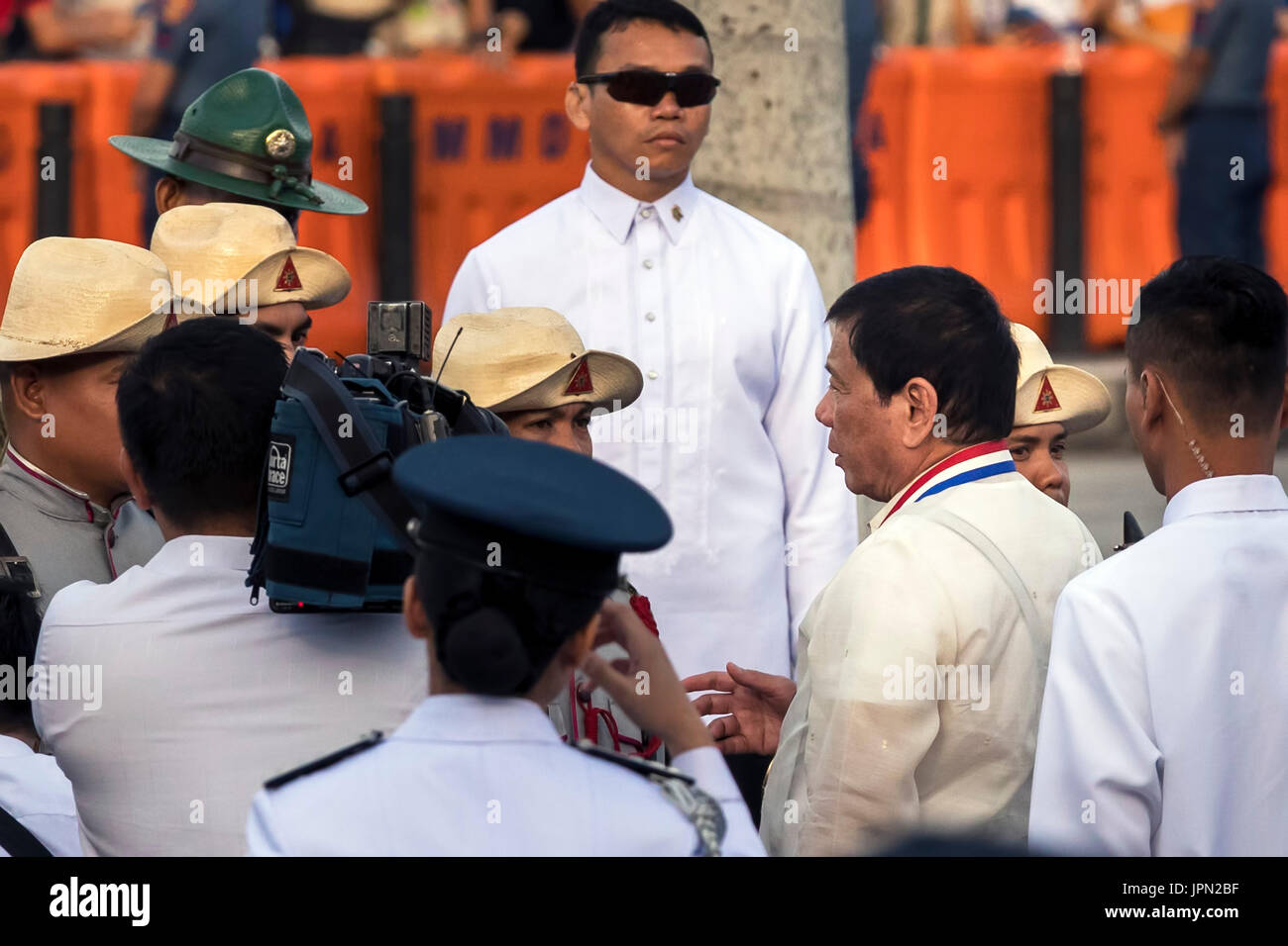 President Duterte walkabout at ceremony in Rizal Park, Manila ...
