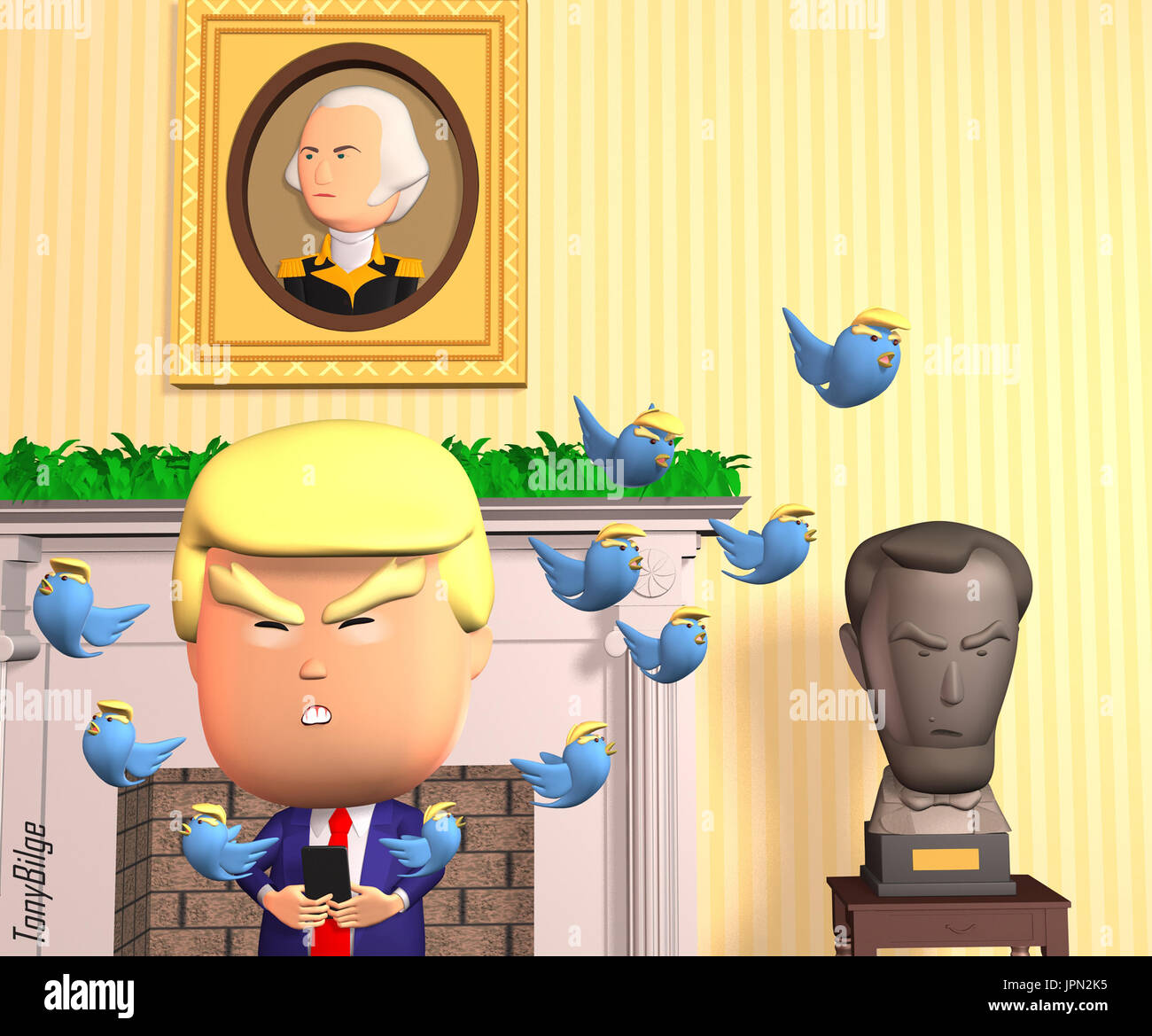 Donald trump political cartoon hi-res stock photography and images - Alamy