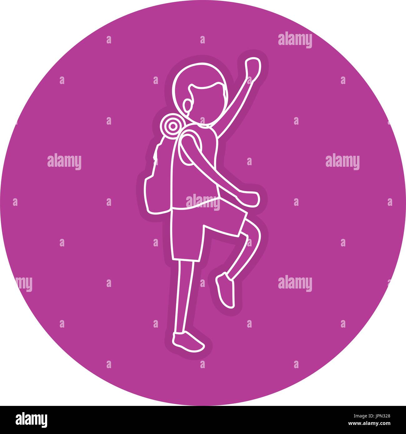 tourist man climbing avatar character vector illustration design Stock ...