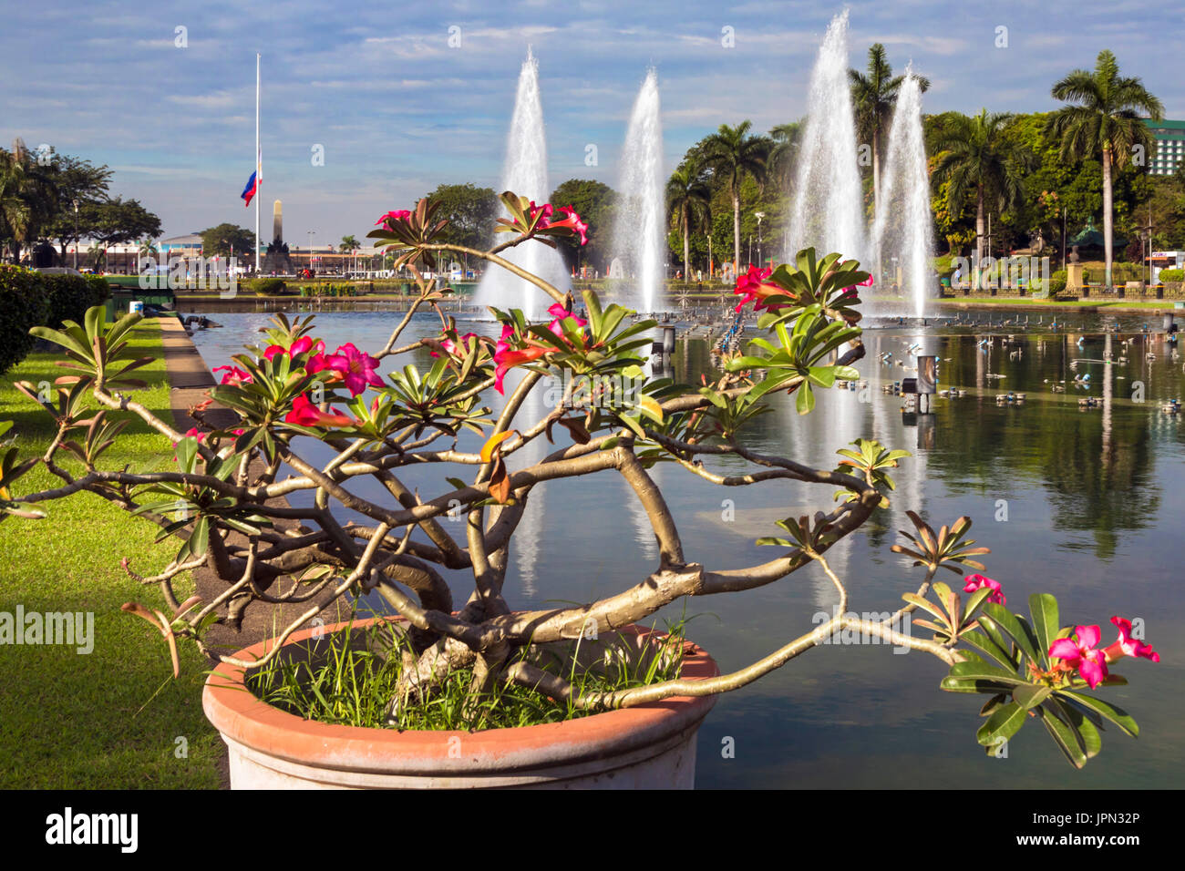 Water fountains, Rizal Park, Roxas Boulevard, Manila, Philippines Stock ...