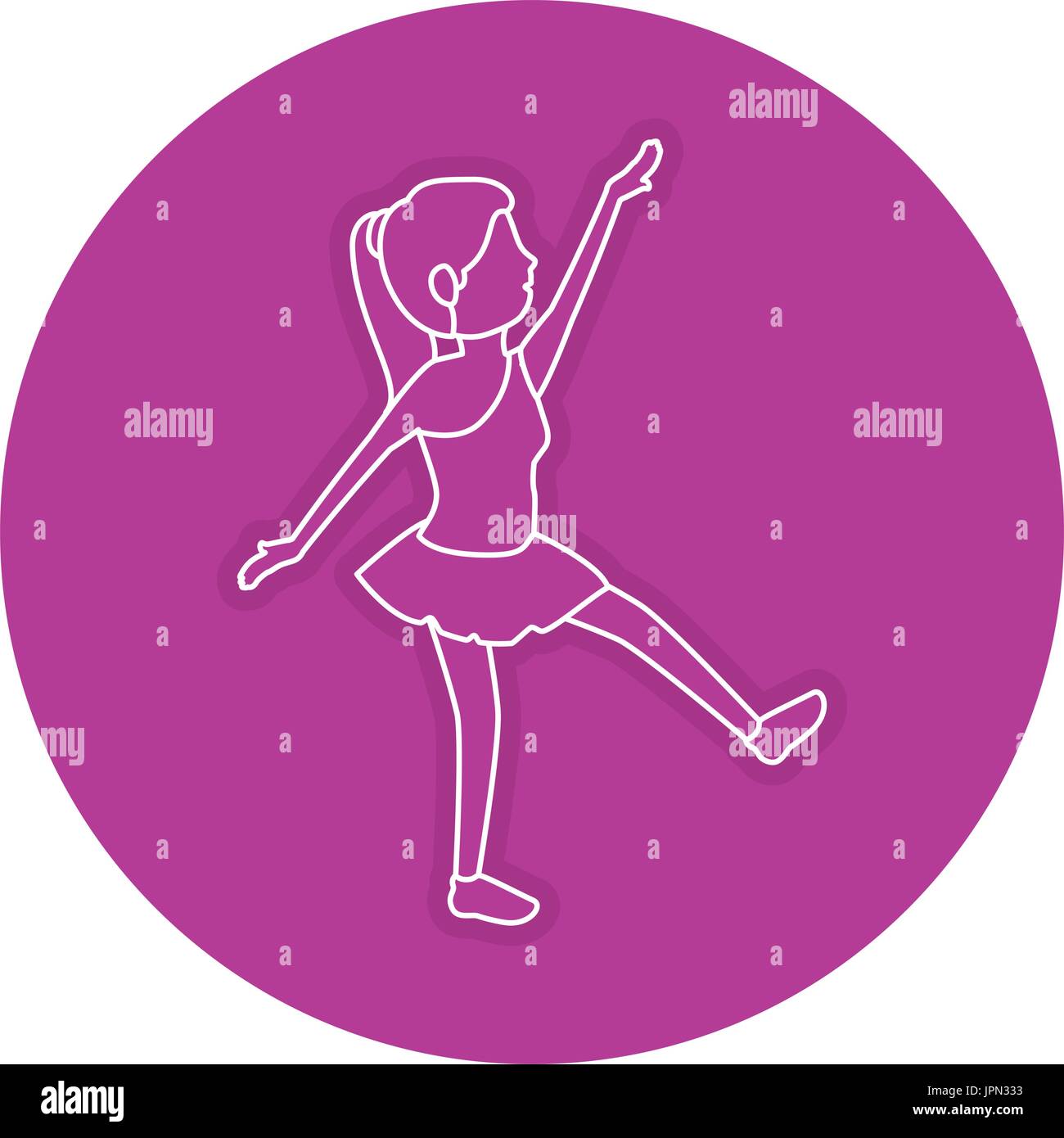 beautiful woman dancing vallet vector illustration design Stock Vector ...