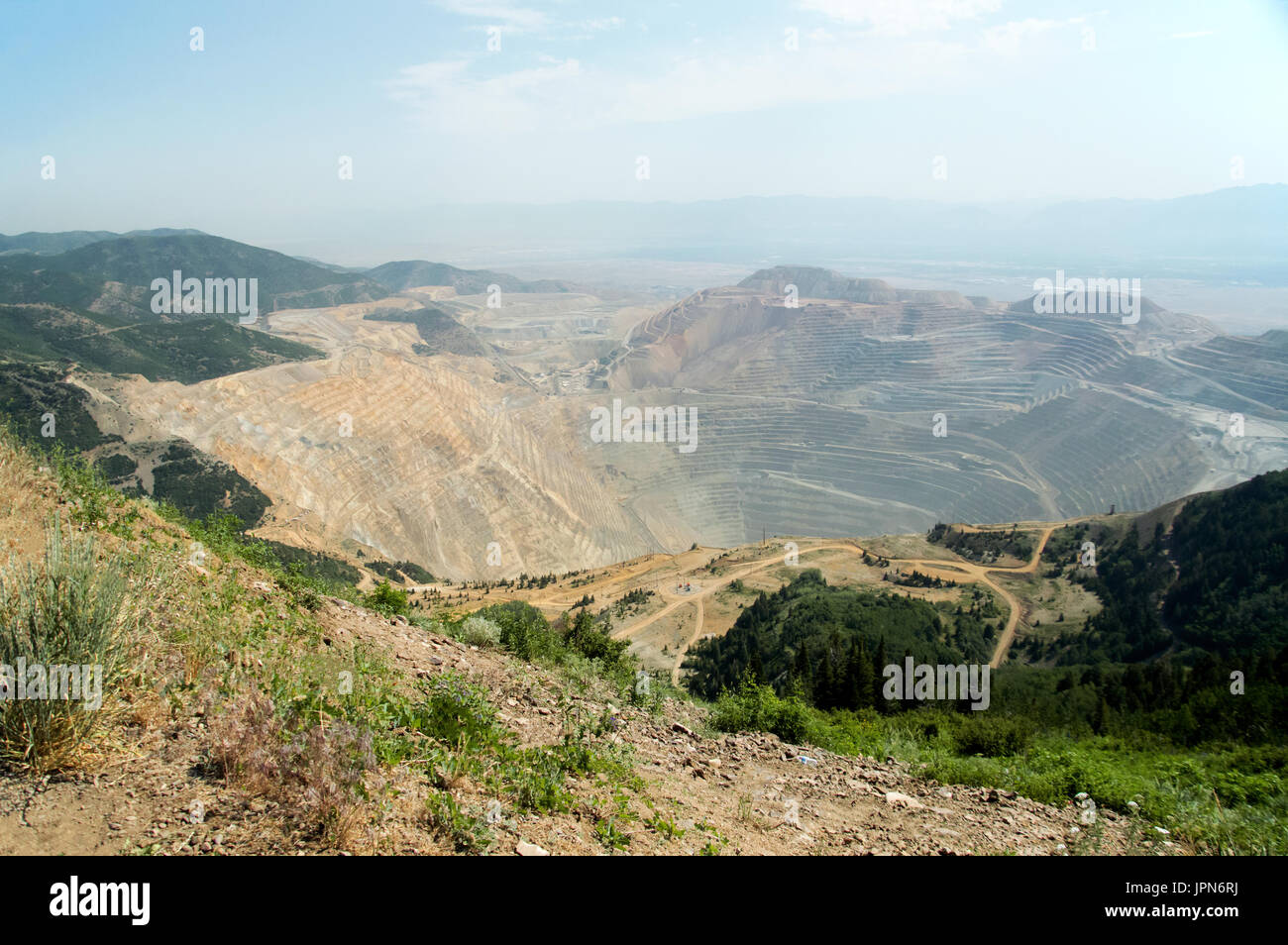 The kennecott mining and quarry operation in Utah from an aerial ...