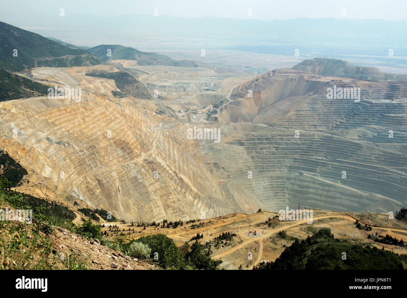 The kennecott mining and quarry operation in Utah from an aerial ...