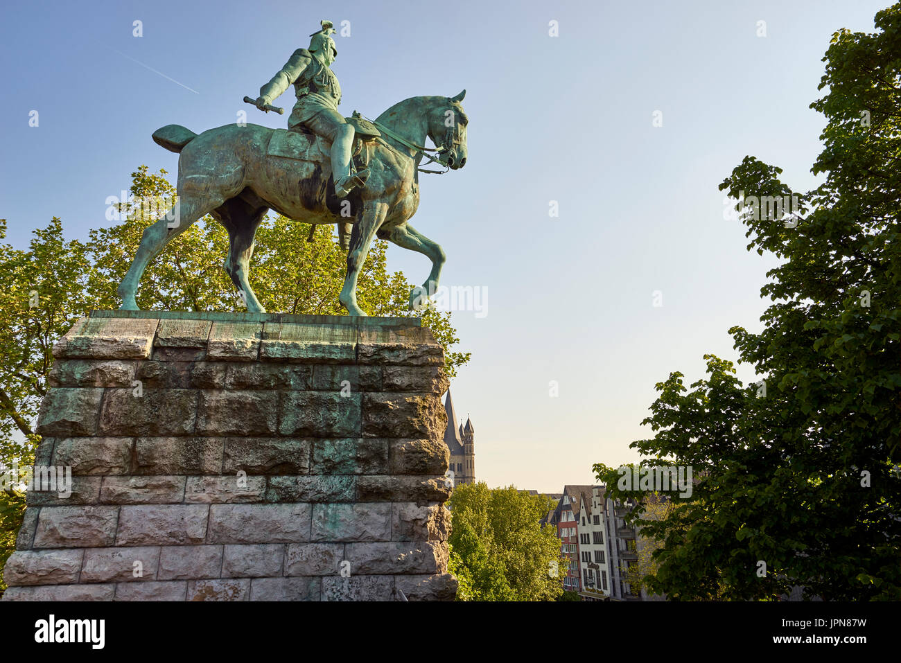 Cologne/Germany - May 10, 2017: Equestrian Statue of Kaiser Wilhelm I ...