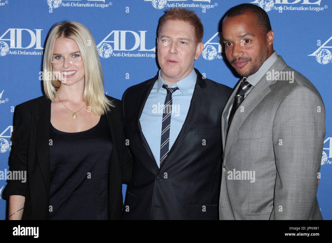Alice Eve, Ryan Kavanaugh & Donald Faison at the Anti-Defamation League ...