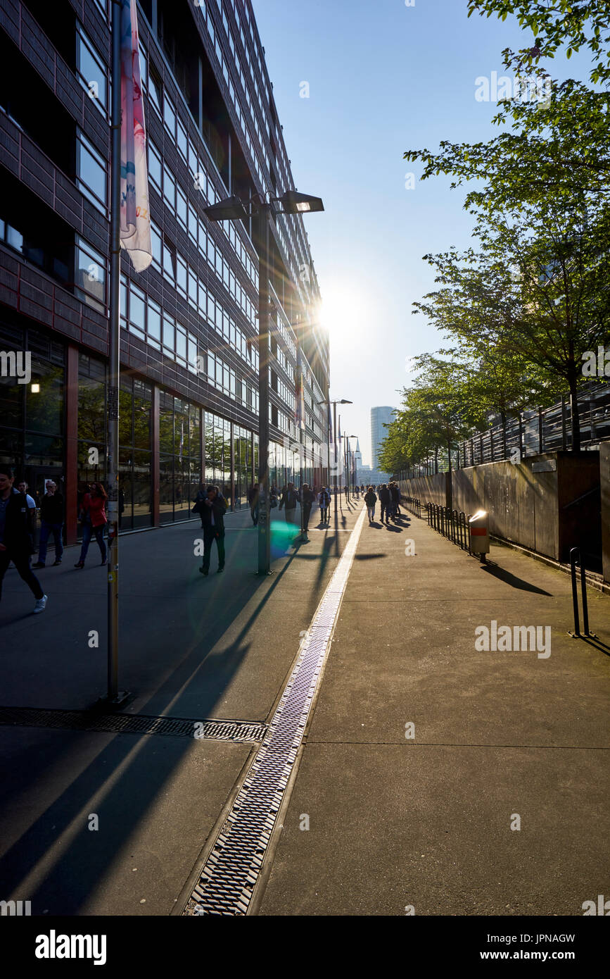 Cologne/Germany - May 10, 2017: street scene near Lanxess Arena where ...