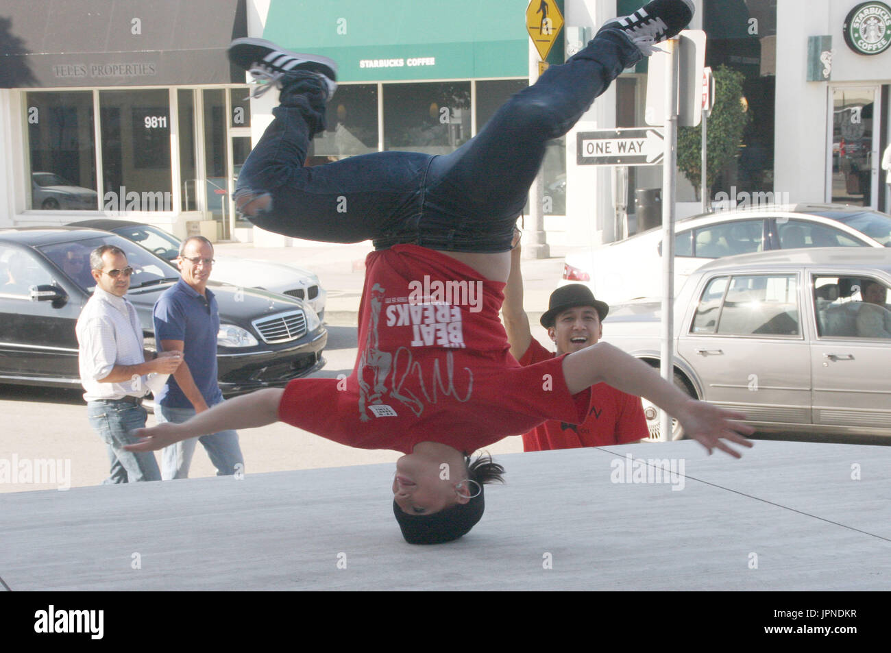 Alex "BGirl Shorty" Welch at the AFTRA / Dancers Alliance Flash Mob ...