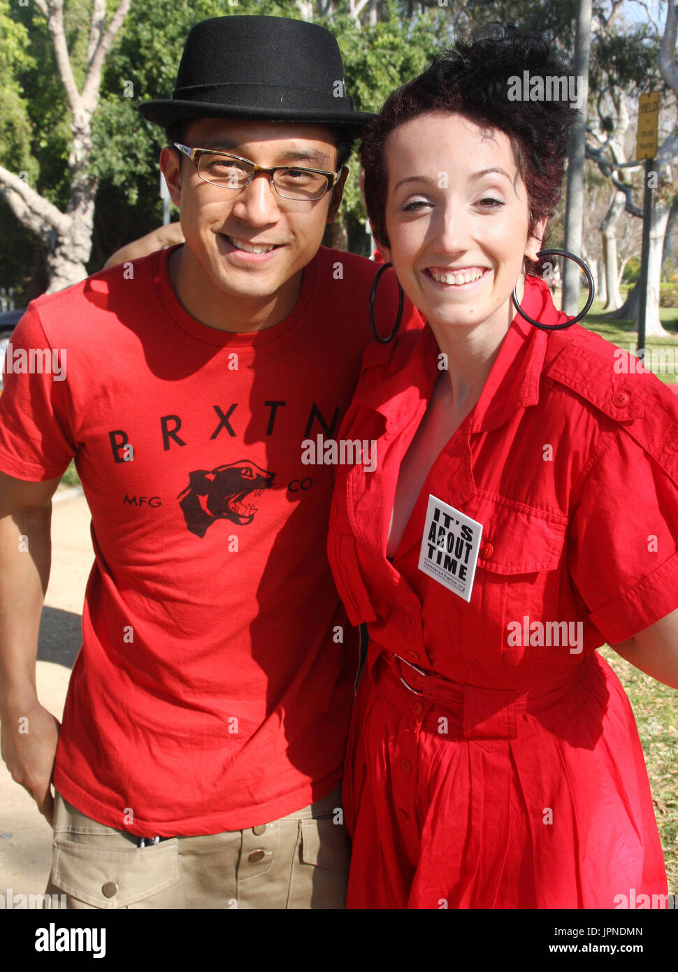 Shaun Evaristo and Jillian Meyers at the AFTRA / Dancers Alliance Flash ...