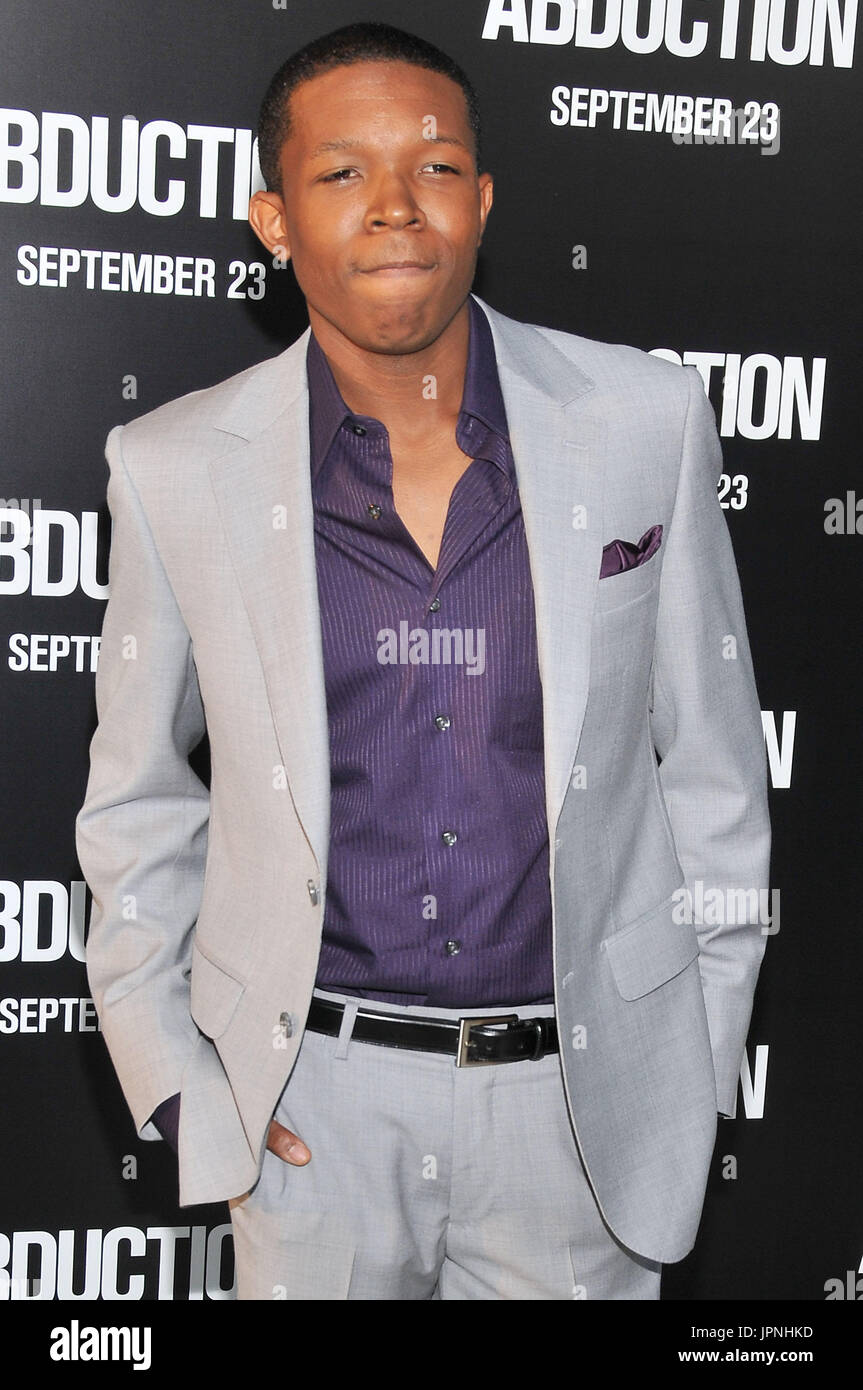 Denzel Whitaker at the Los Angeles Premiere of "Abduction" held at ...