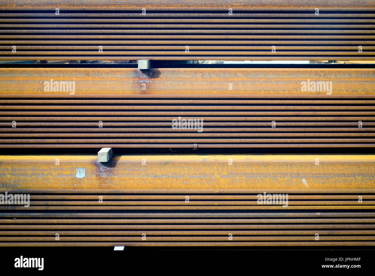 Rusting iron girders and beams, Hove, East Sussex Stock Photo - Alamy