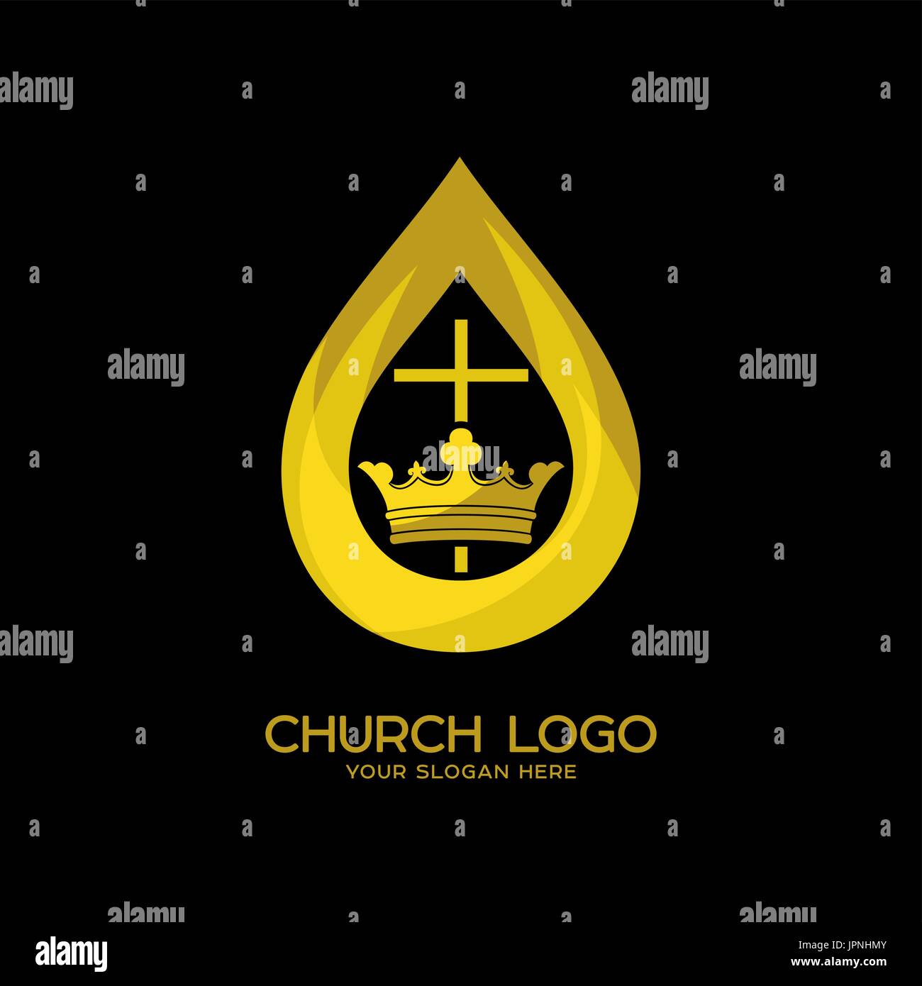 Church logo. Christian symbols. The Flame of the Holy Spirit and the ...