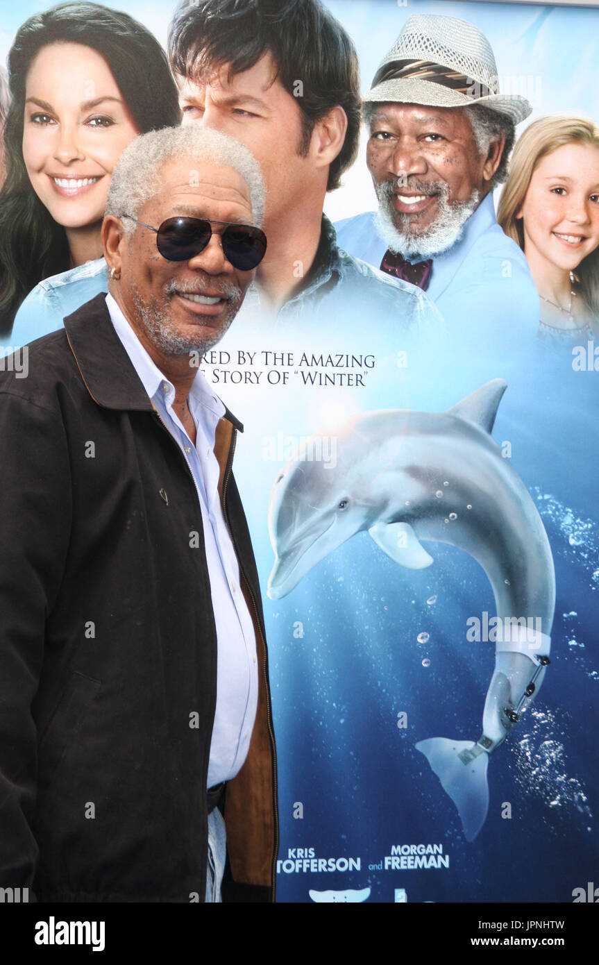 Morgan Freeman at the World Premiere of DOLPHIN TALE held at the ...