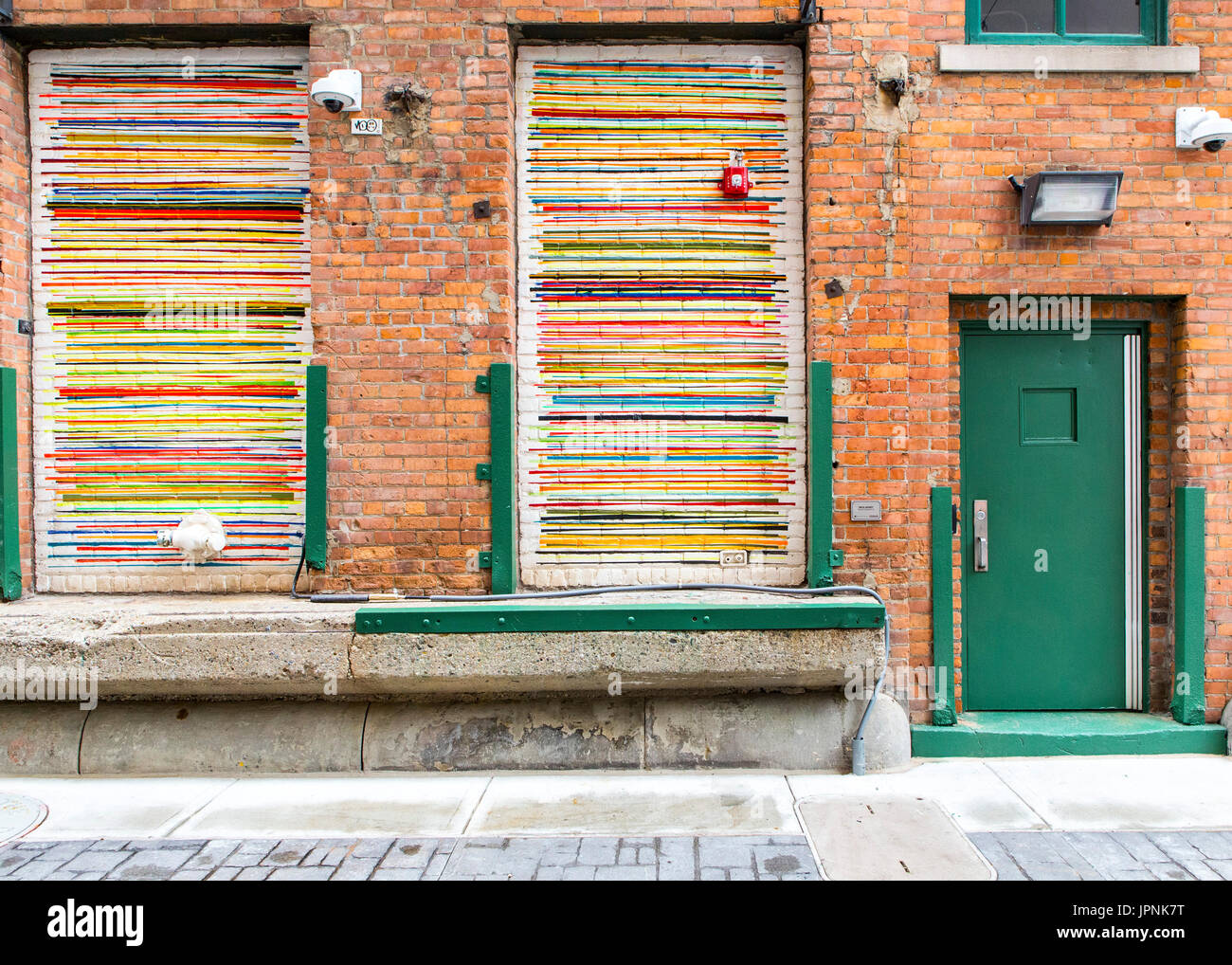 Colorful alley scene from the BELT Gallery in Detroit Stock Photo - Alamy