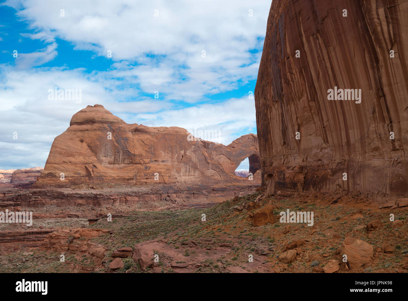 Stevens Natural Arch sits next to the Escalante River near Coyote Gulch ...