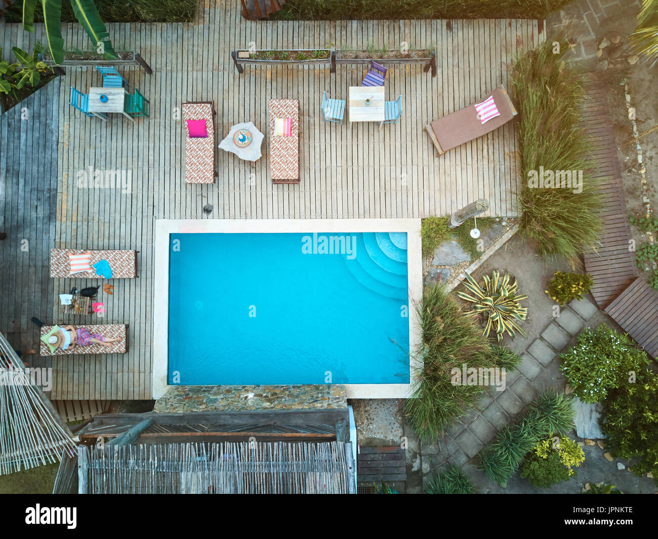 Aerial view natural pool hi-res stock photography and images - Alamy