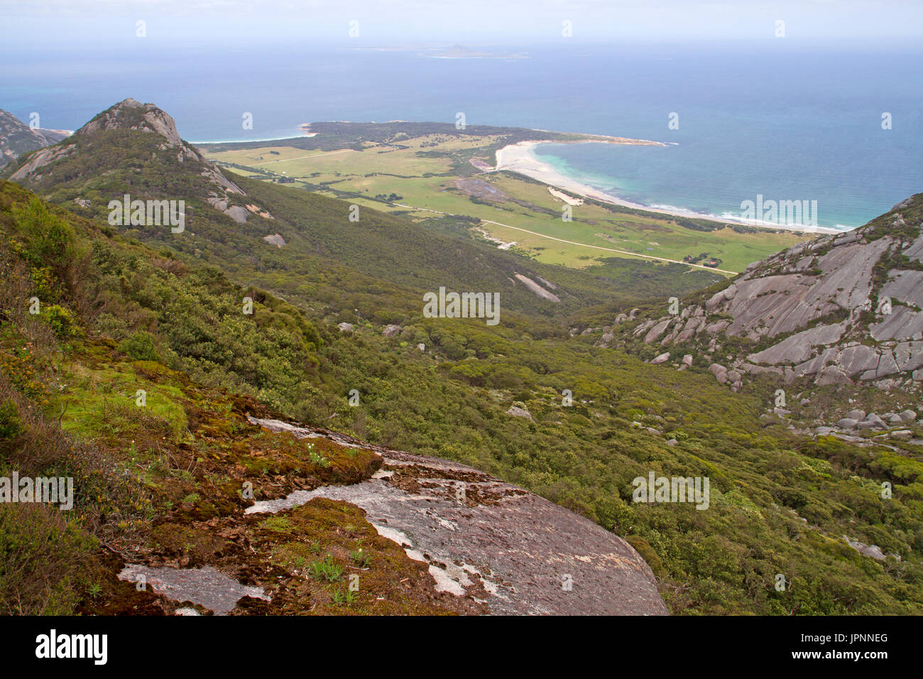 View from the slopes of Strzelecki Peaks to Trousers Point on Flinders ...