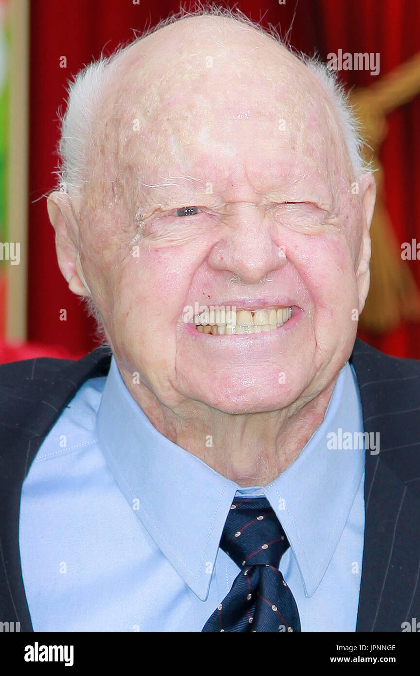 Mickey Rooney at the World Premiere of "The Muppets" held at the El ...