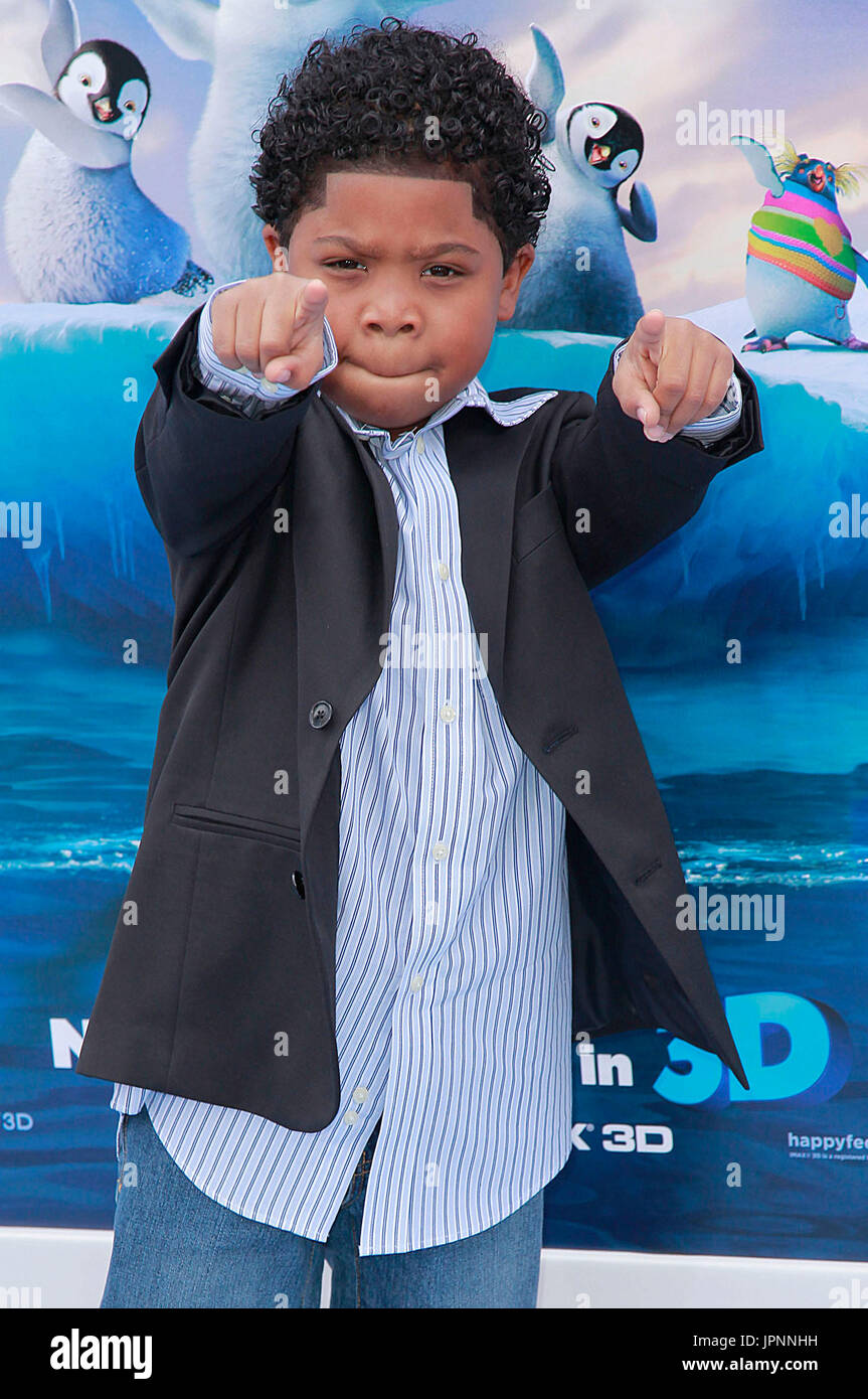 Benjamin Flores at the World Premiere of "Happy Feet 2" held at the ...