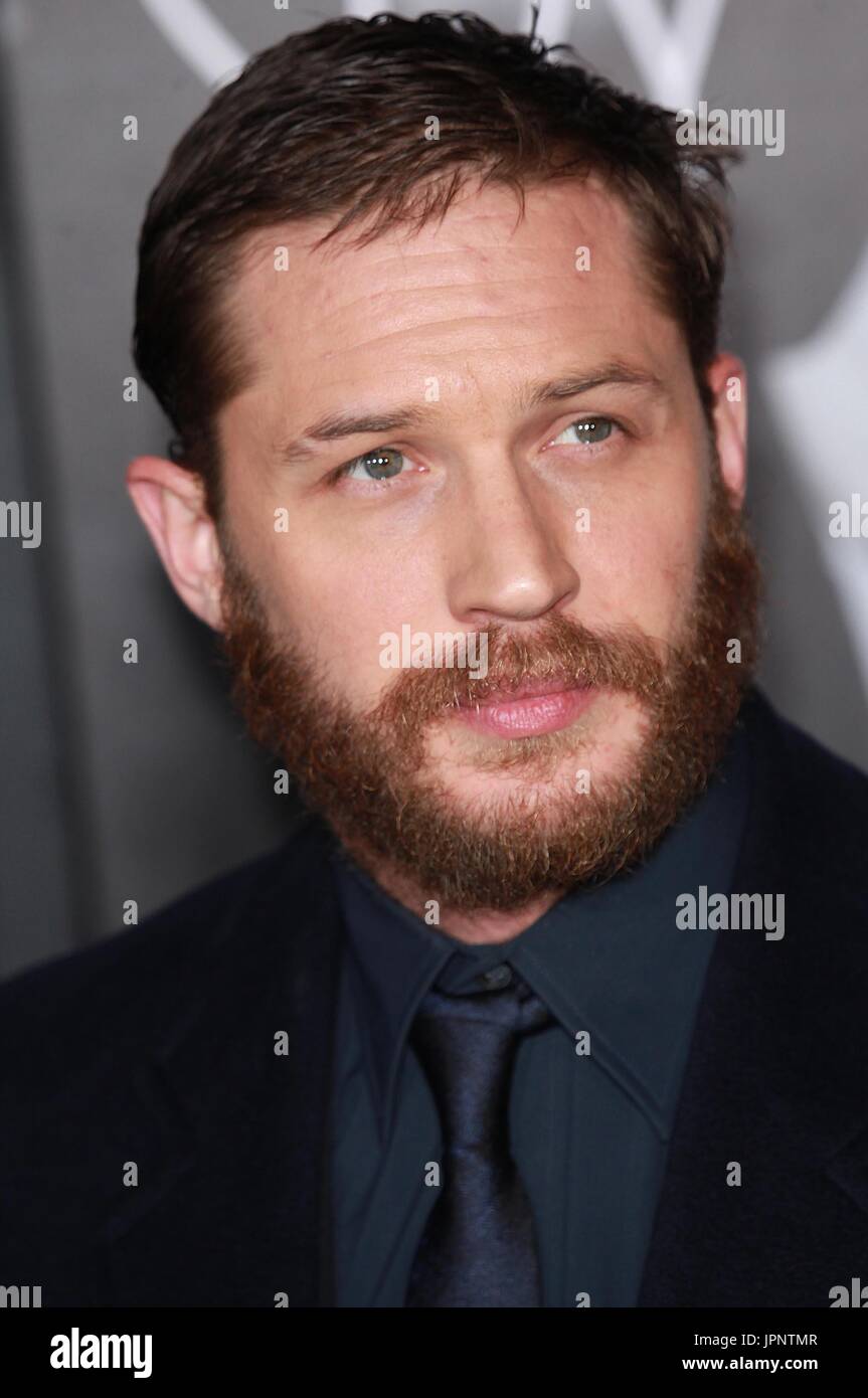 Tom Hardy arrives at the Los Angeles Premiere for 'This Means War' at ...