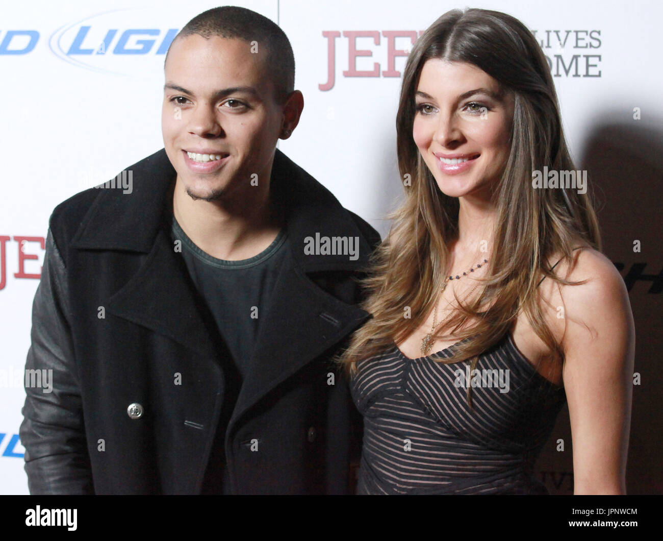 Actor Evan Ross & guest arrives at the Premiere for 'Jeff, Whos Lives ...