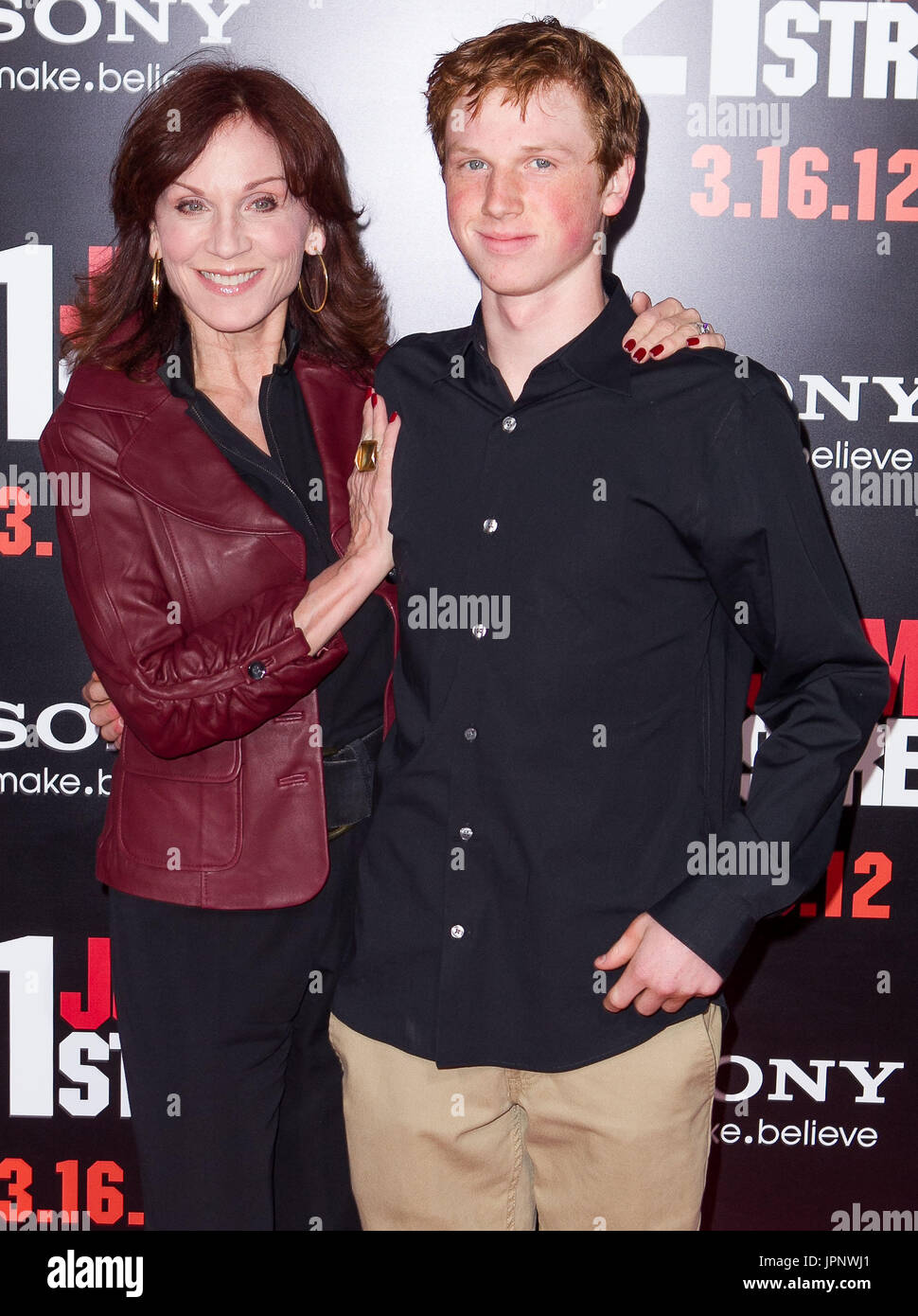 Marilu Henner & Son at the "21 Jump Street" World Premiere held at ...