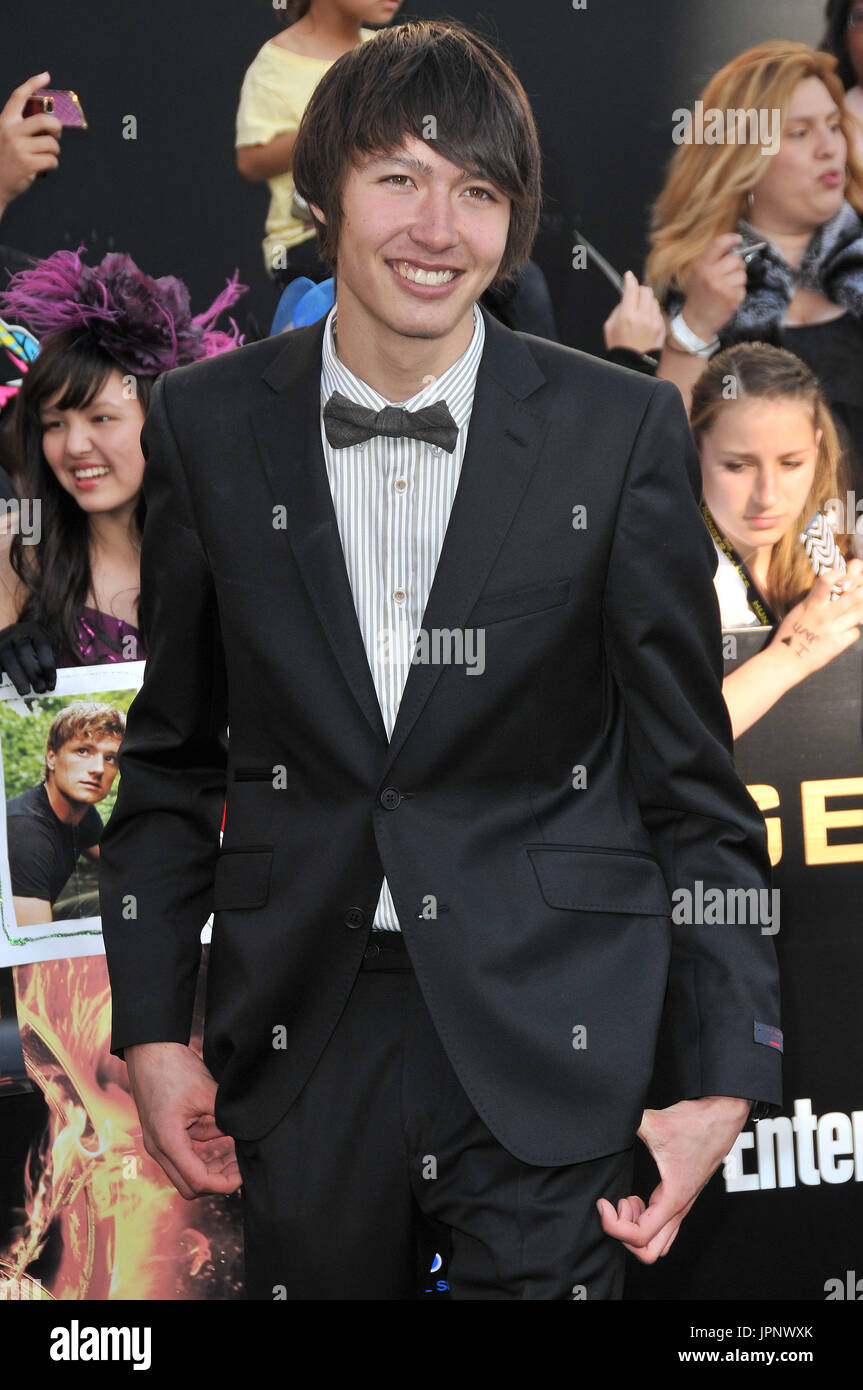 Actor Sam Tan at the Los Angeles Premiere of "The Hunger Games" held at ...
