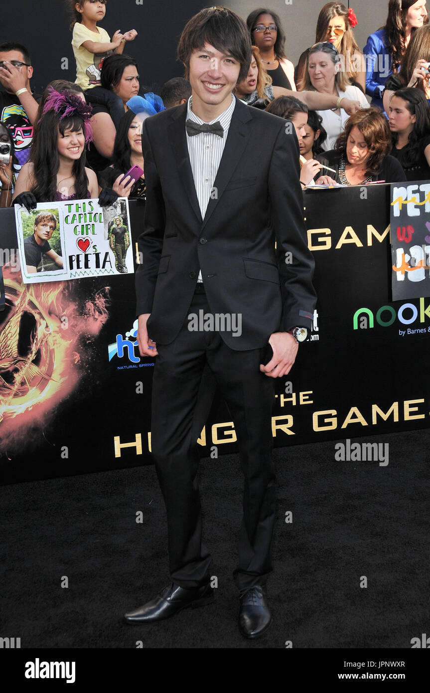 Actor Sam Tan at the Los Angeles Premiere of "The Hunger Games" held at ...