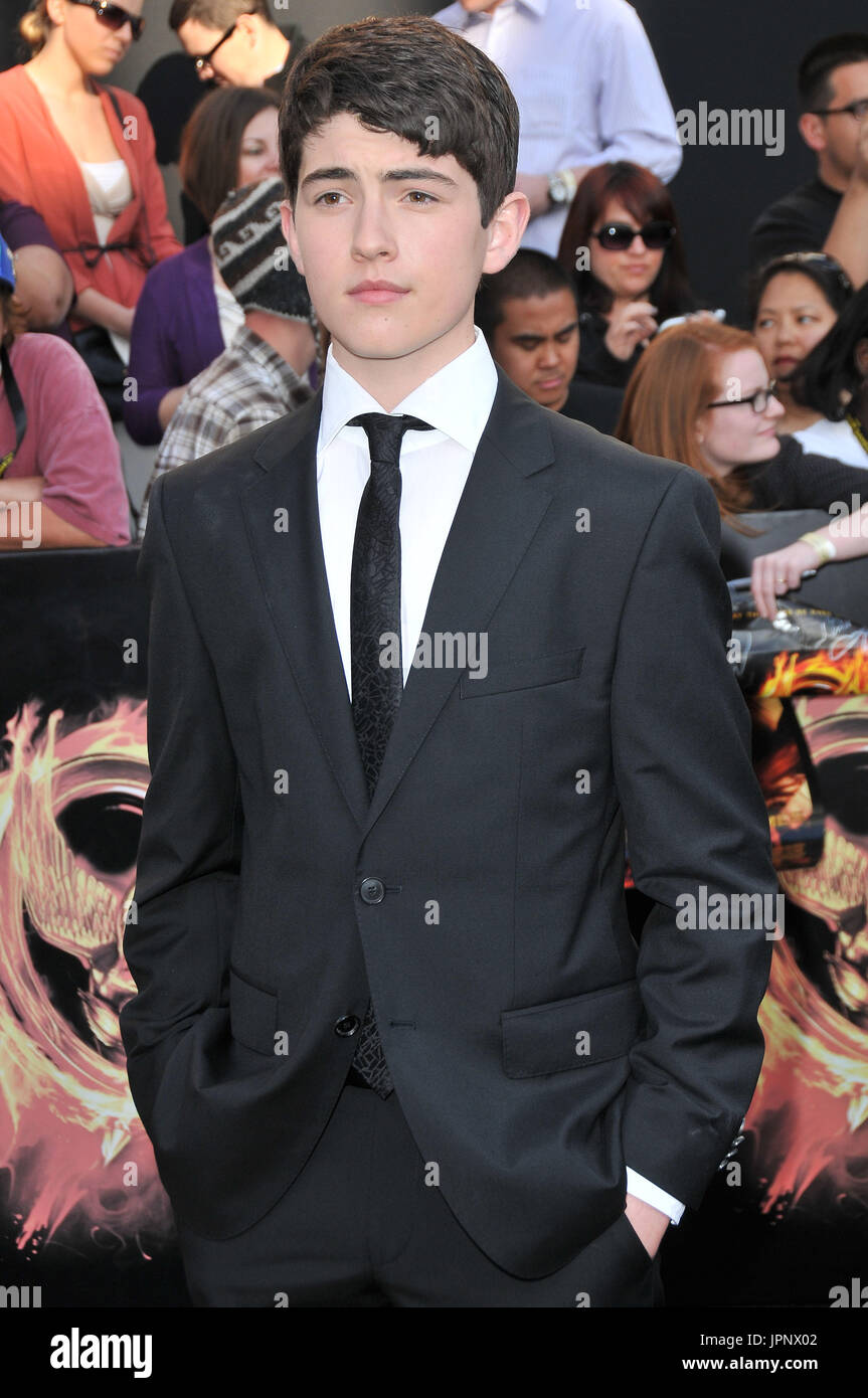 Ian Nelson at the Los Angeles Premiere of "The Hunger Games" held at ...