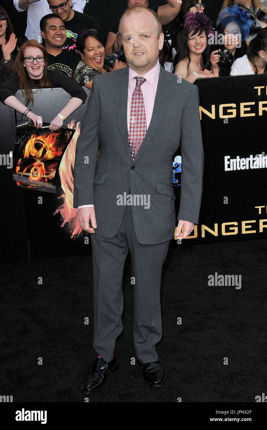 Toby Jones at the Los Angeles Premiere of "The Hunger Games" held at ...