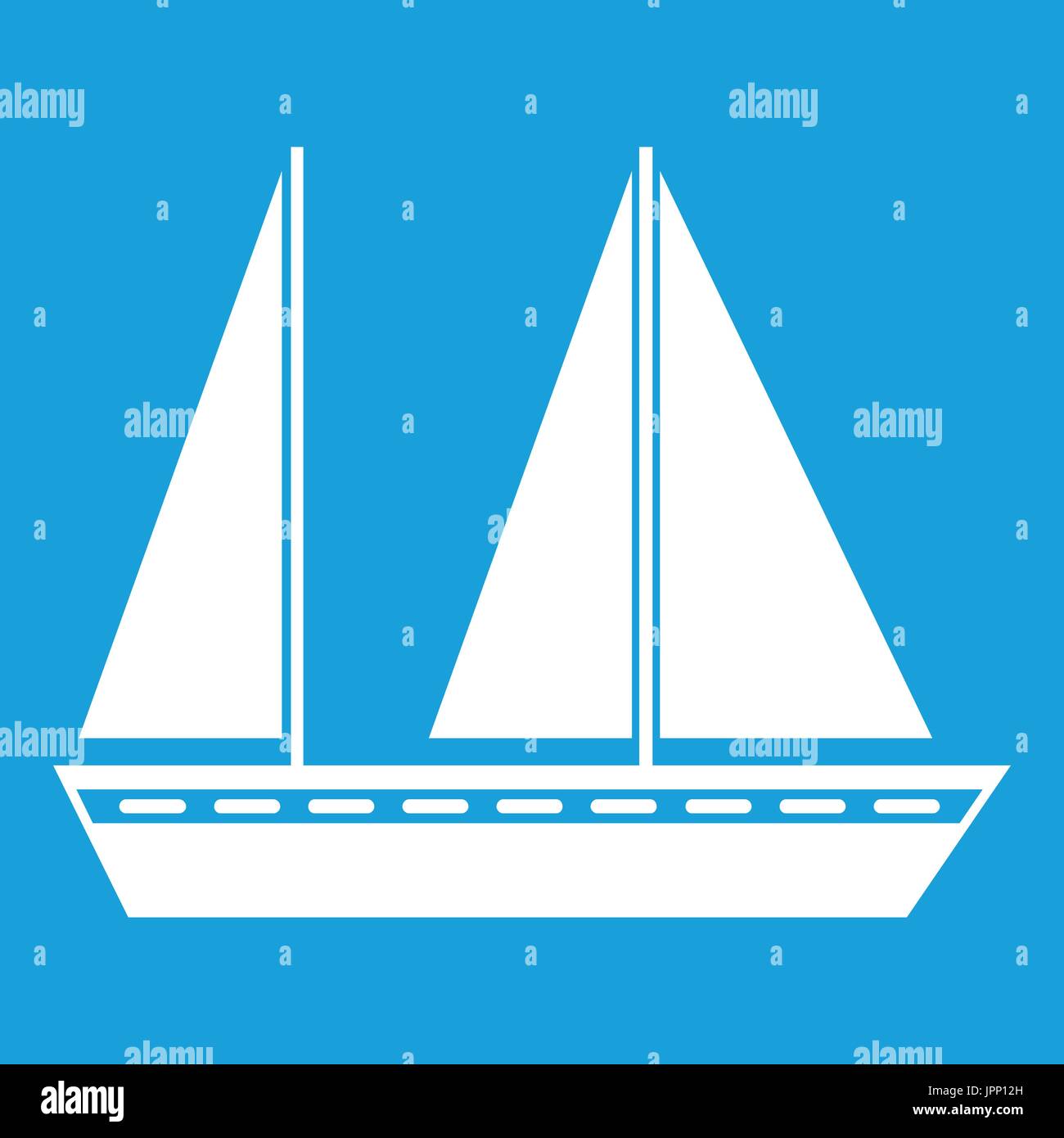 Sailing boat icon white Stock Vector Image & Art - Alamy