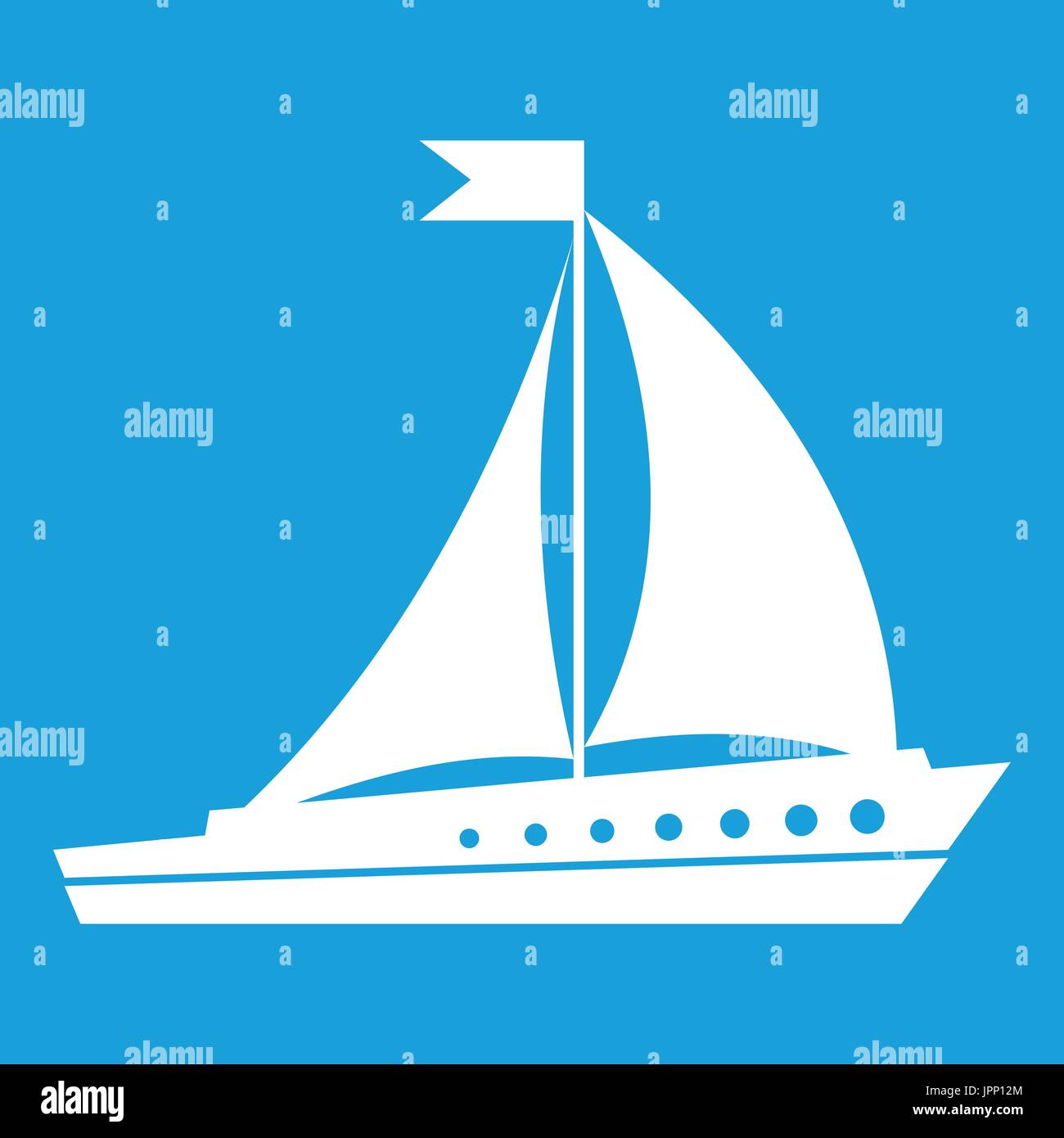 Sailing ship icon white Stock Vector Image & Art - Alamy
