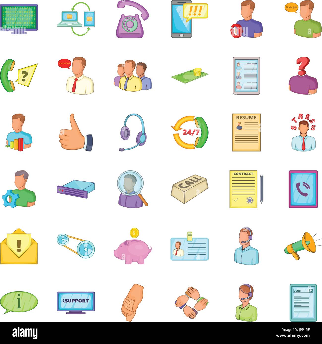 Business letter icons set, cartoon style Stock Vector Image & Art - Alamy