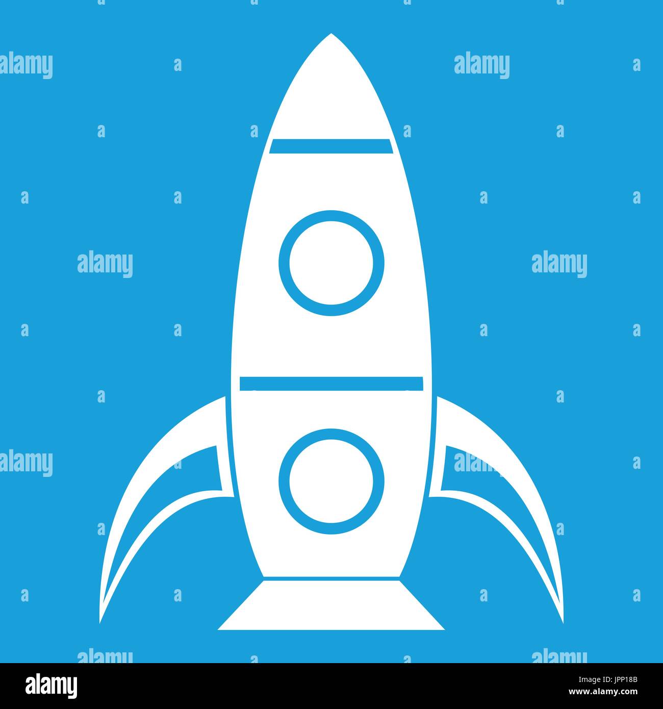 Rocket icon white Stock Vector Image & Art - Alamy