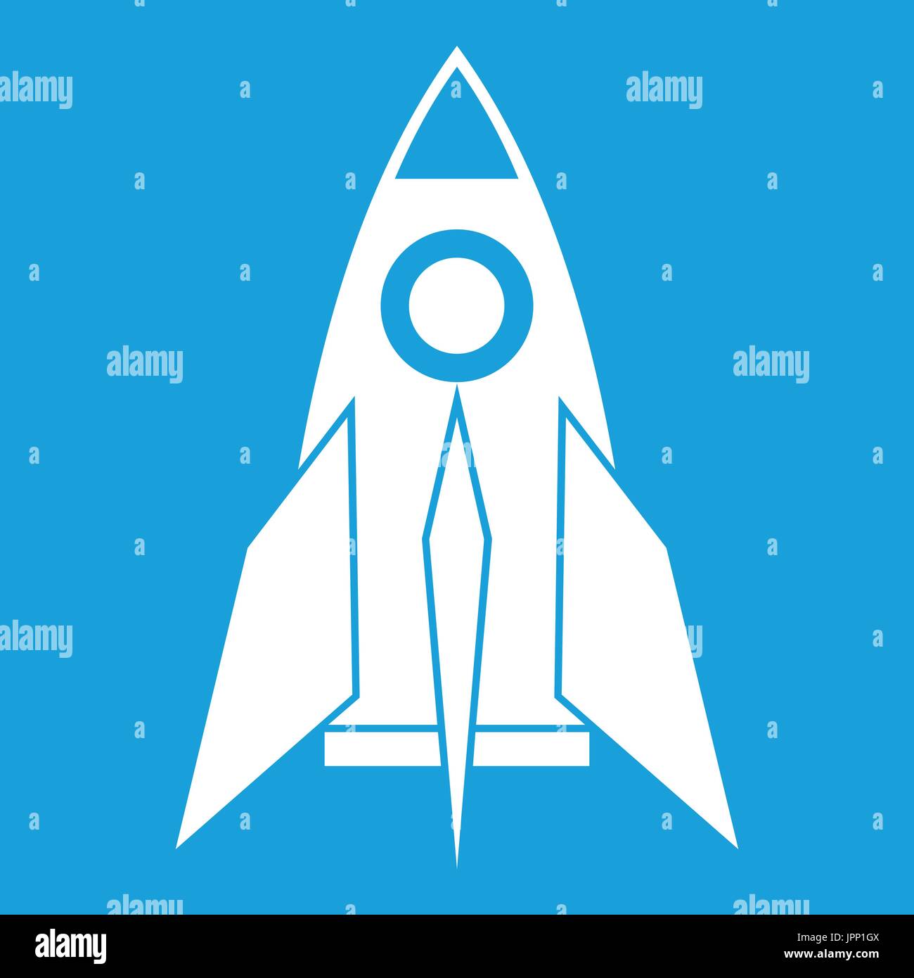 Rocket icon white Stock Vector Image & Art - Alamy