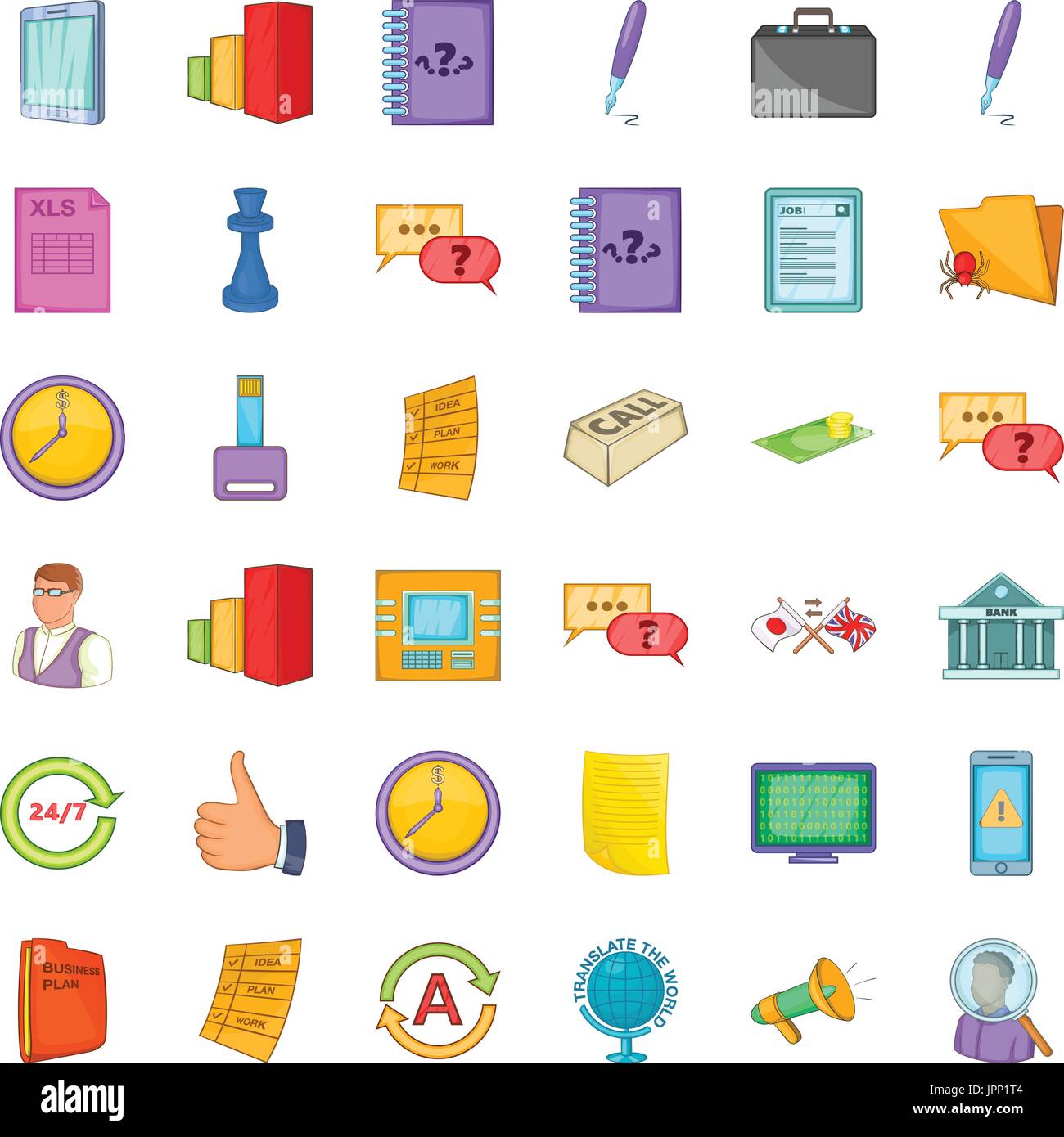 Business planning icons set, cartoon style Stock Vector Image & Art - Alamy