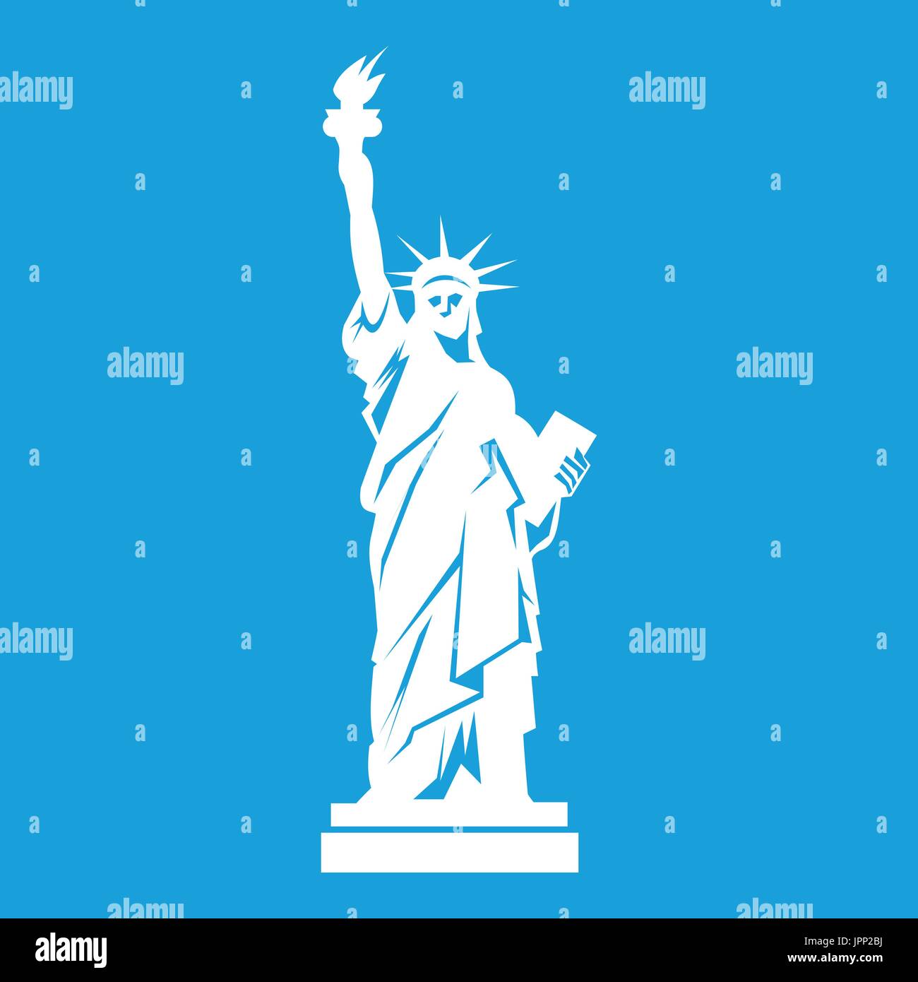Statue of liberty icon white Stock Vector Image & Art - Alamy