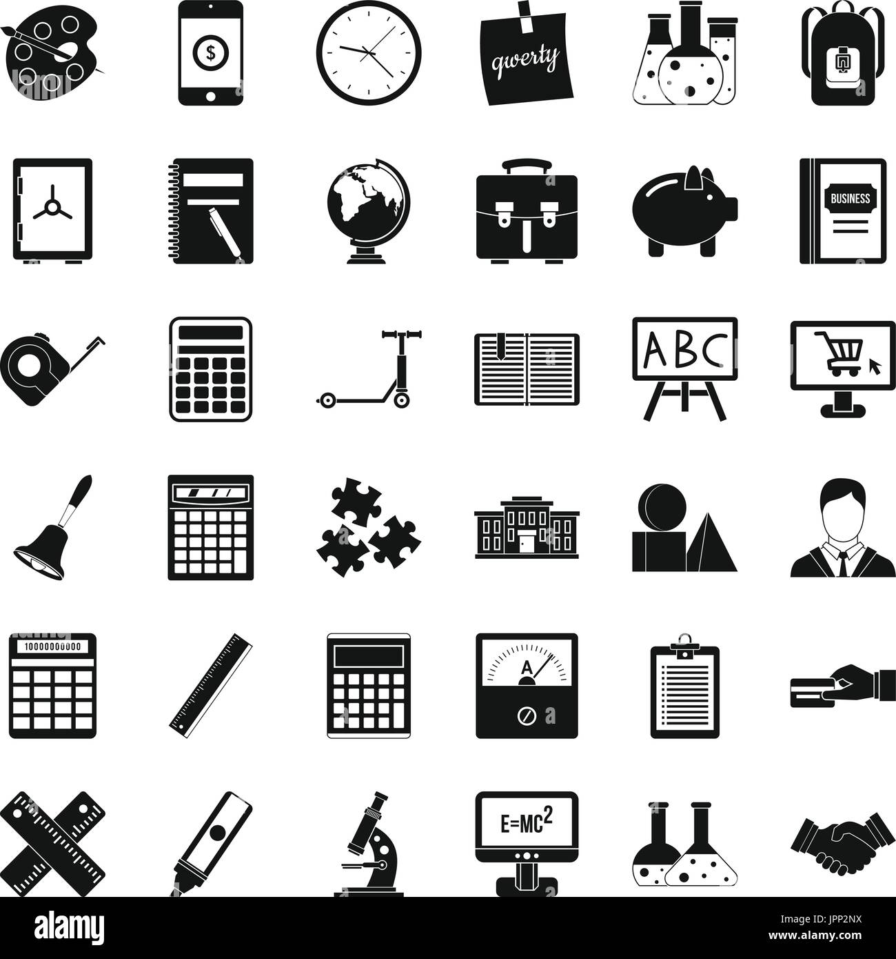 Calculator icons set, simple style Stock Vector Image & Art - Alamy