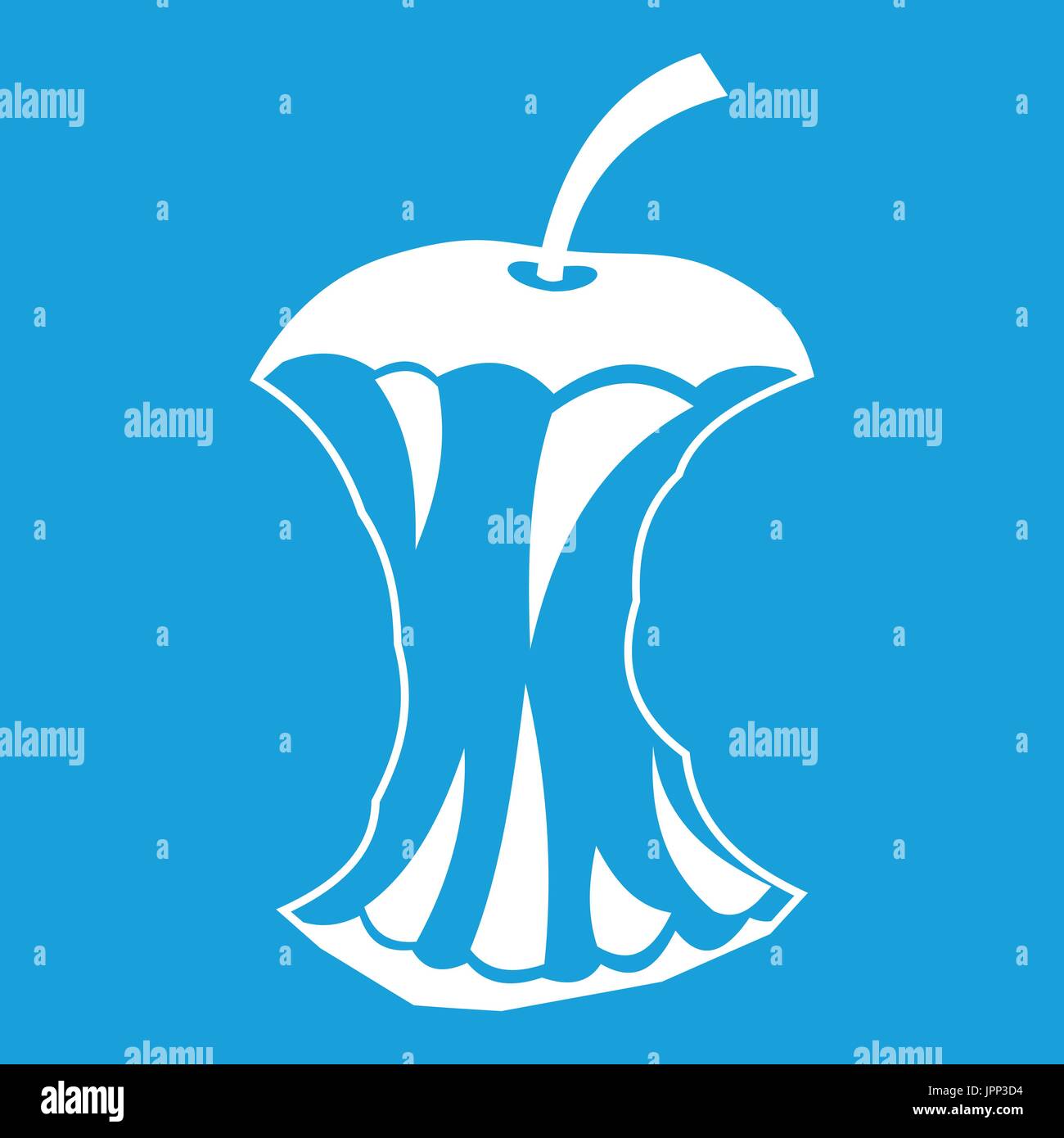 Apple core icon white Stock Vector Image & Art - Alamy