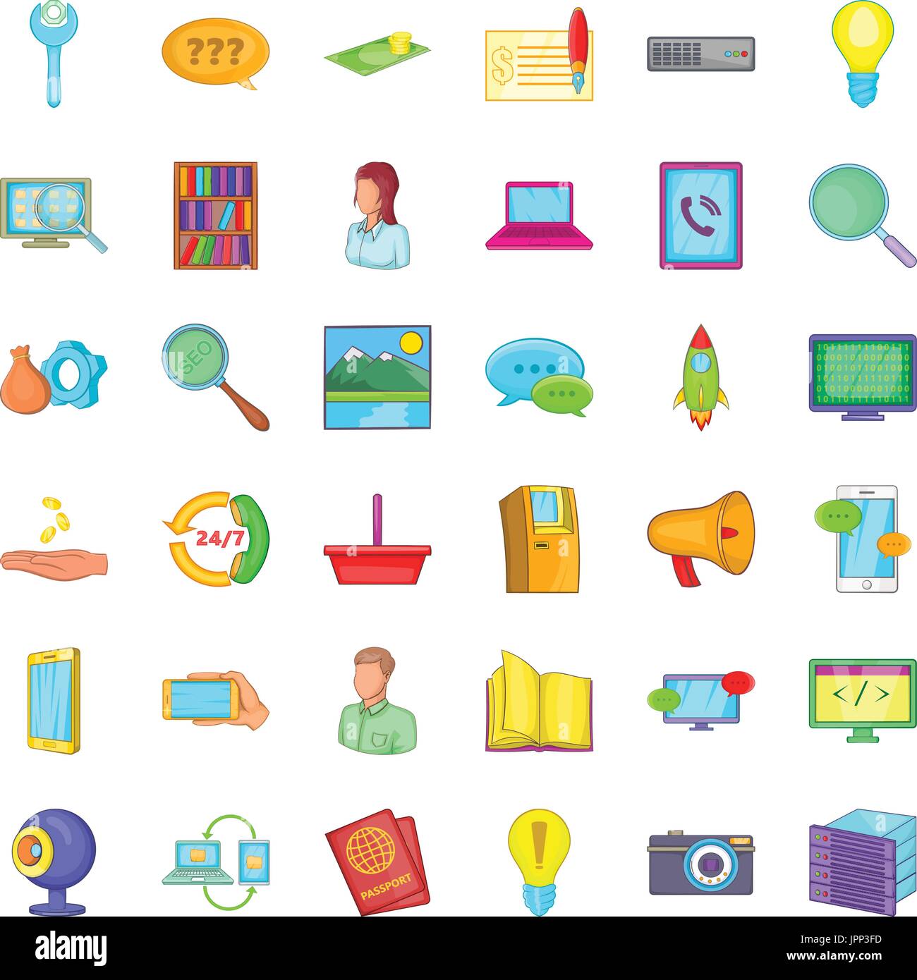 Support service icons set, cartoon style Stock Vector Image & Art - Alamy