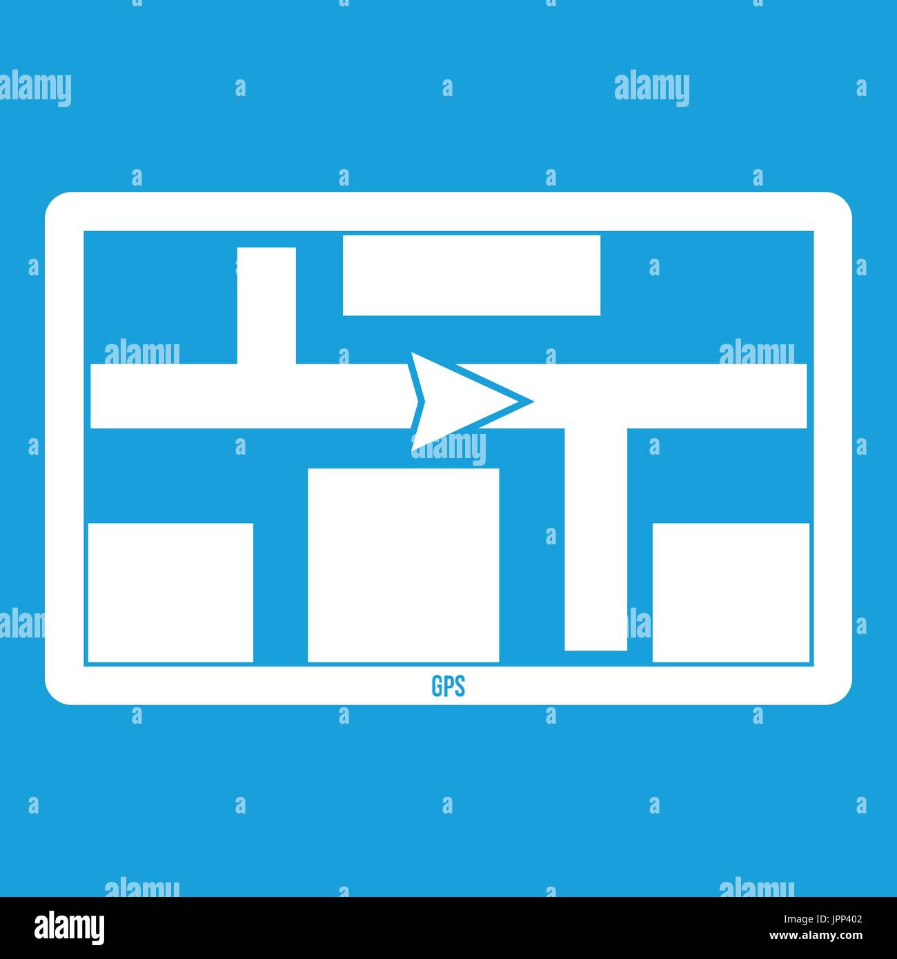 GPS navigation icon white Stock Vector Image & Art - Alamy
