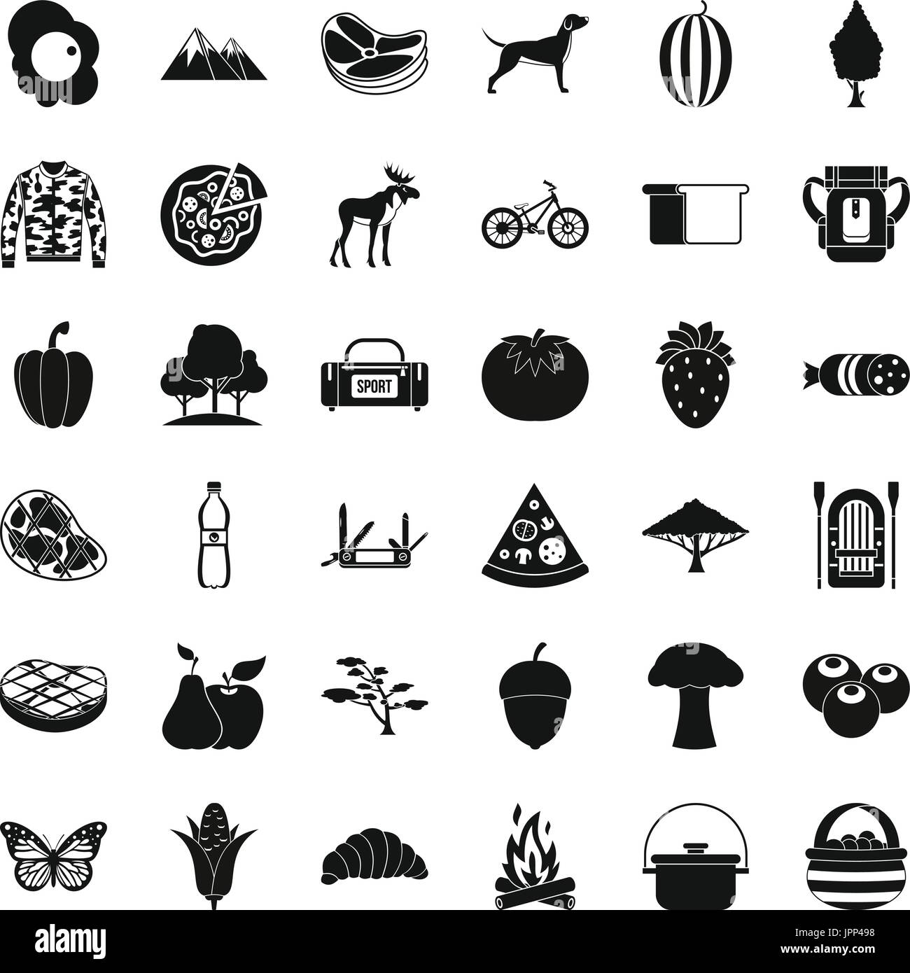 Camping icons set, simple style Stock Vector Image & Art - Alamy