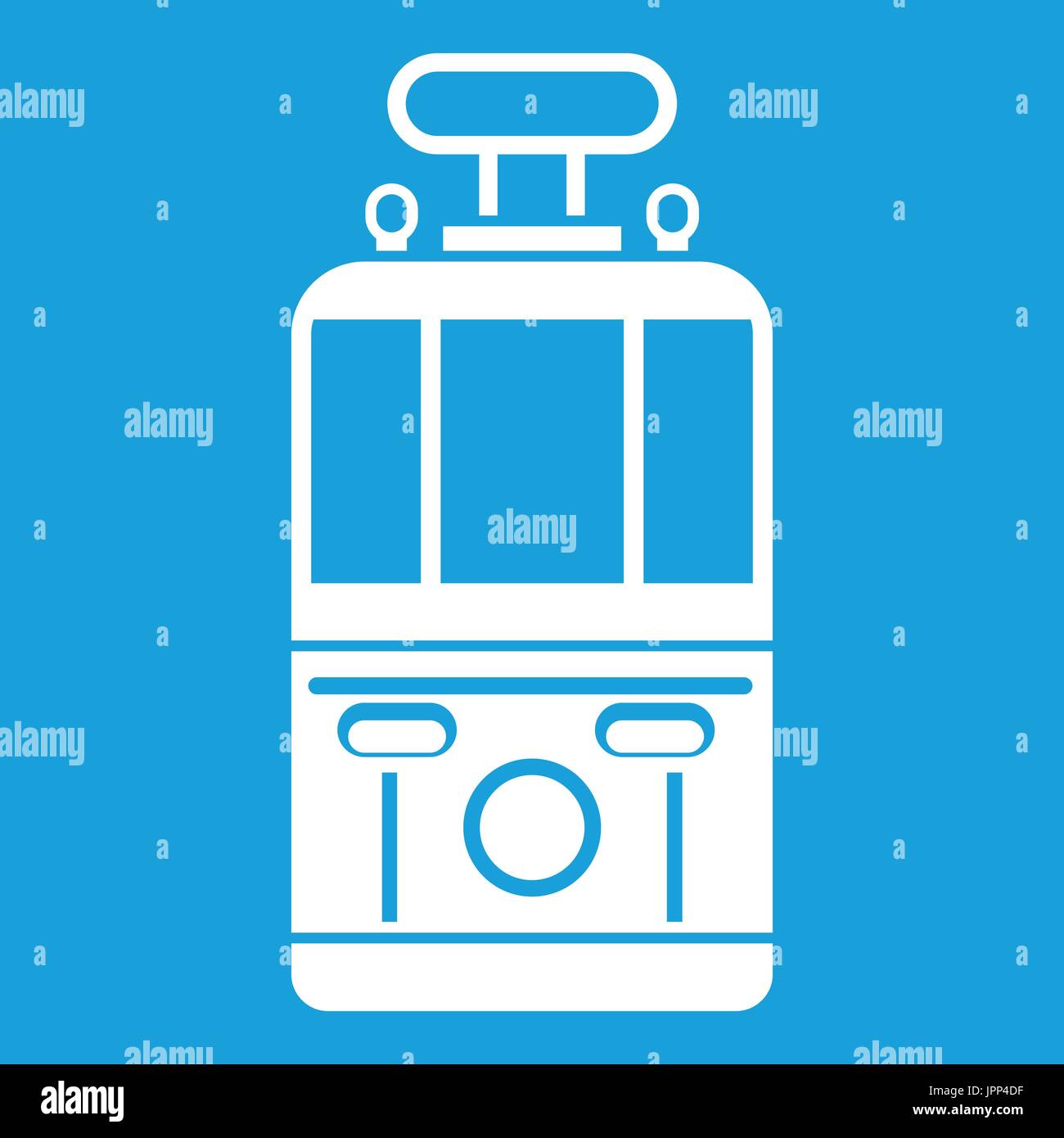 Tram front view icon white Stock Vector Image & Art - Alamy
