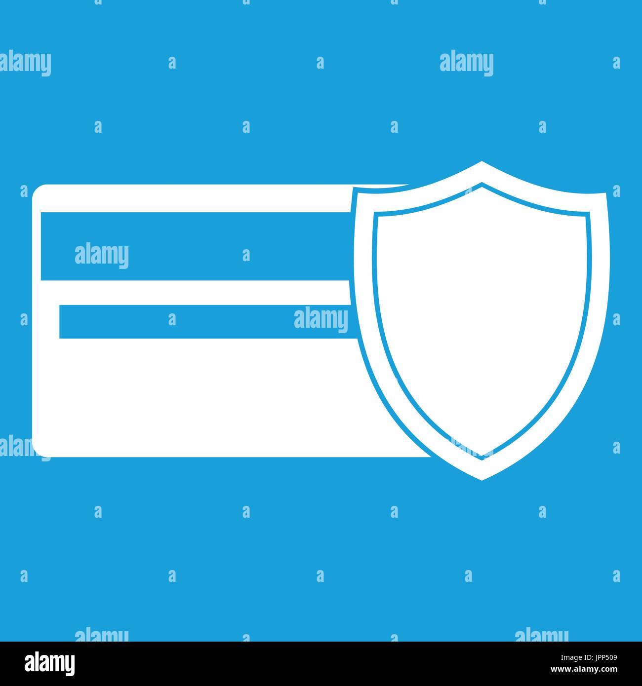 Blue credit card shield icon Stock Vector Images - Alamy