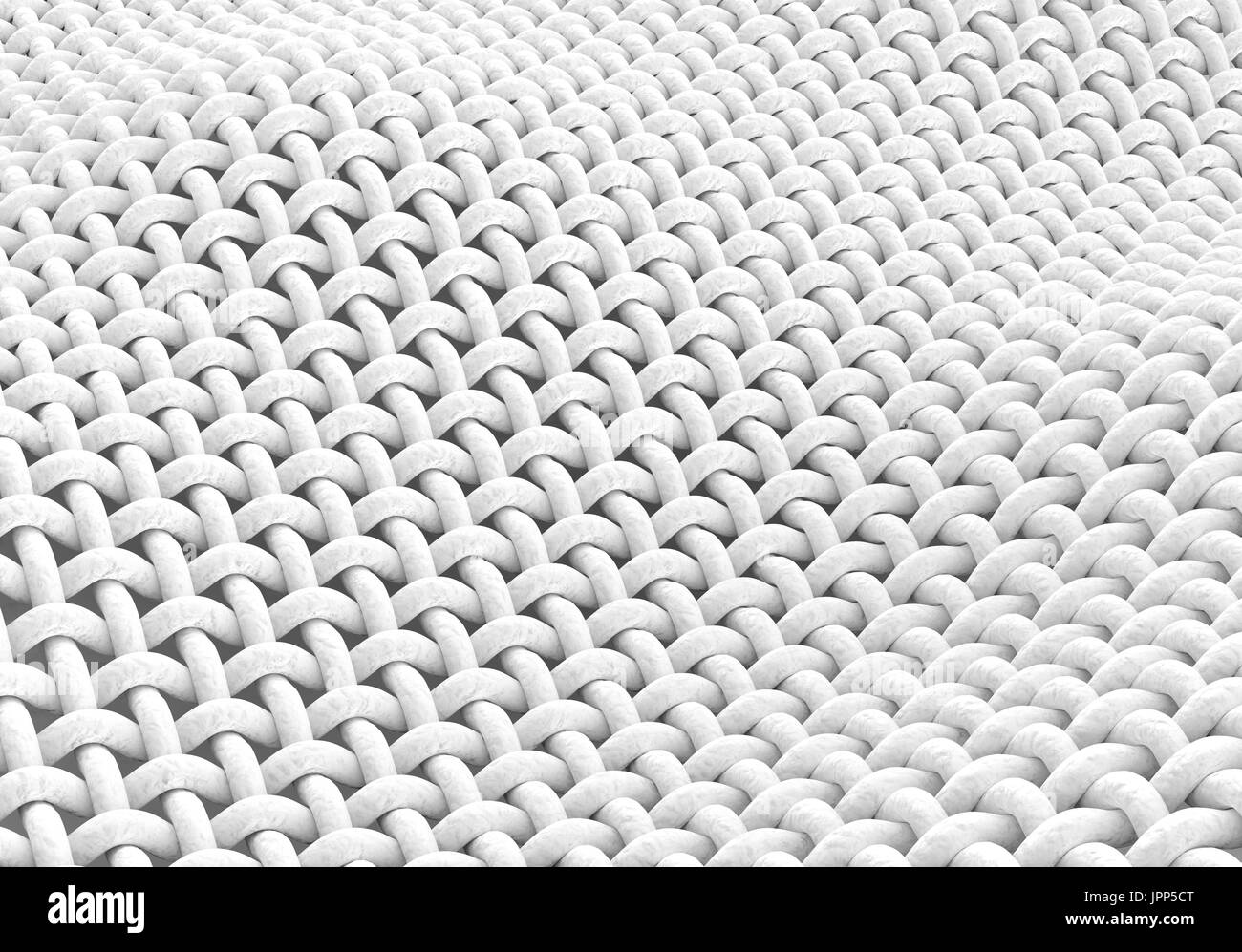 Close up look at interlaced fiber, curved fiber in rough surface, 3d ...