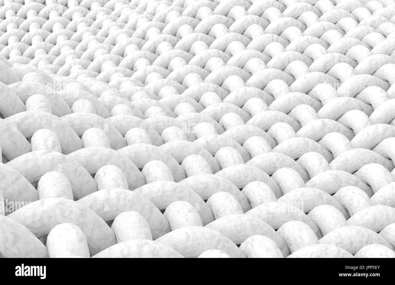 Close up look at interlaced fiber, curved fiber in rough surface, 3d ...