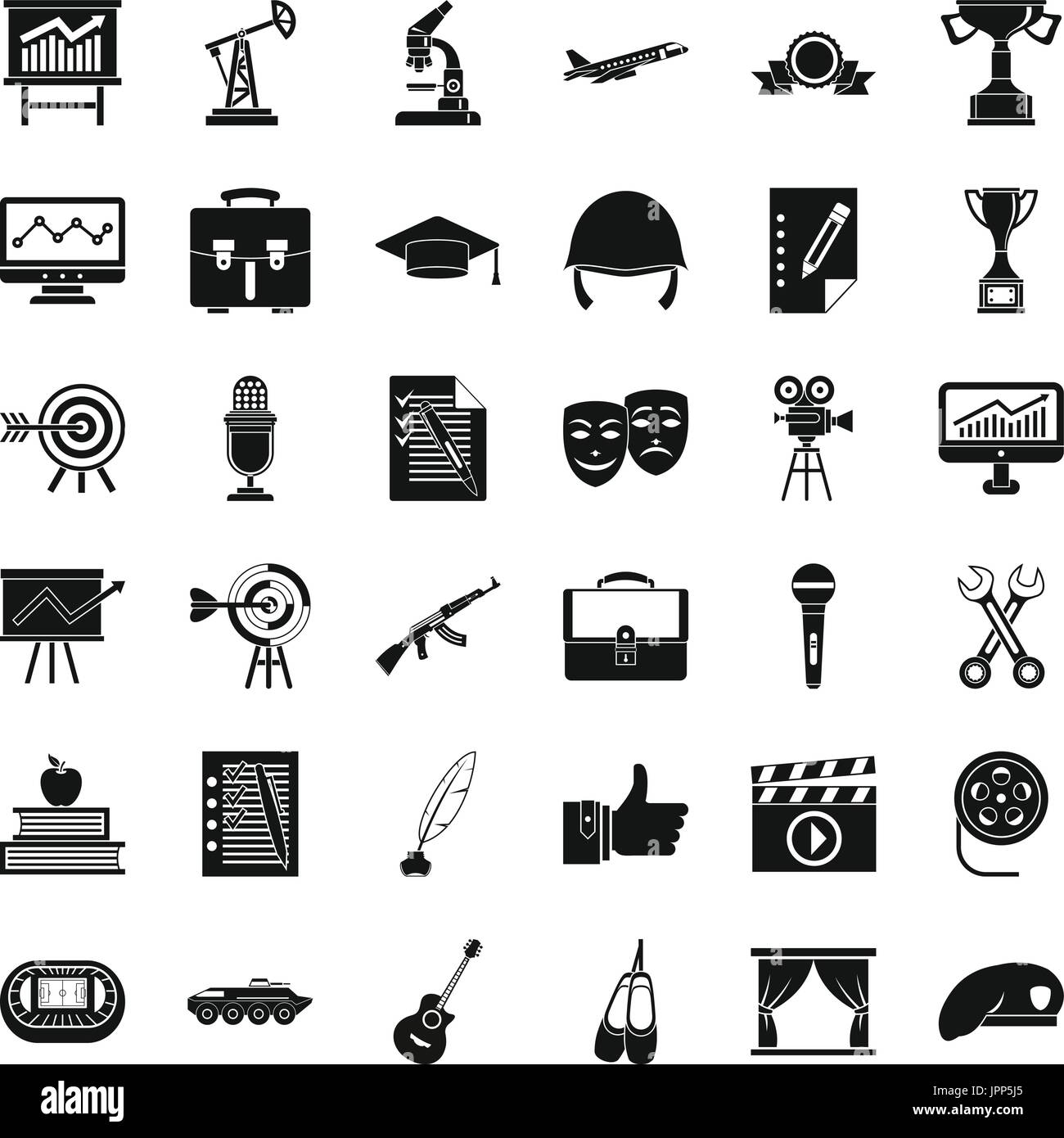 Career icons set, simple style Stock Vector Image & Art - Alamy