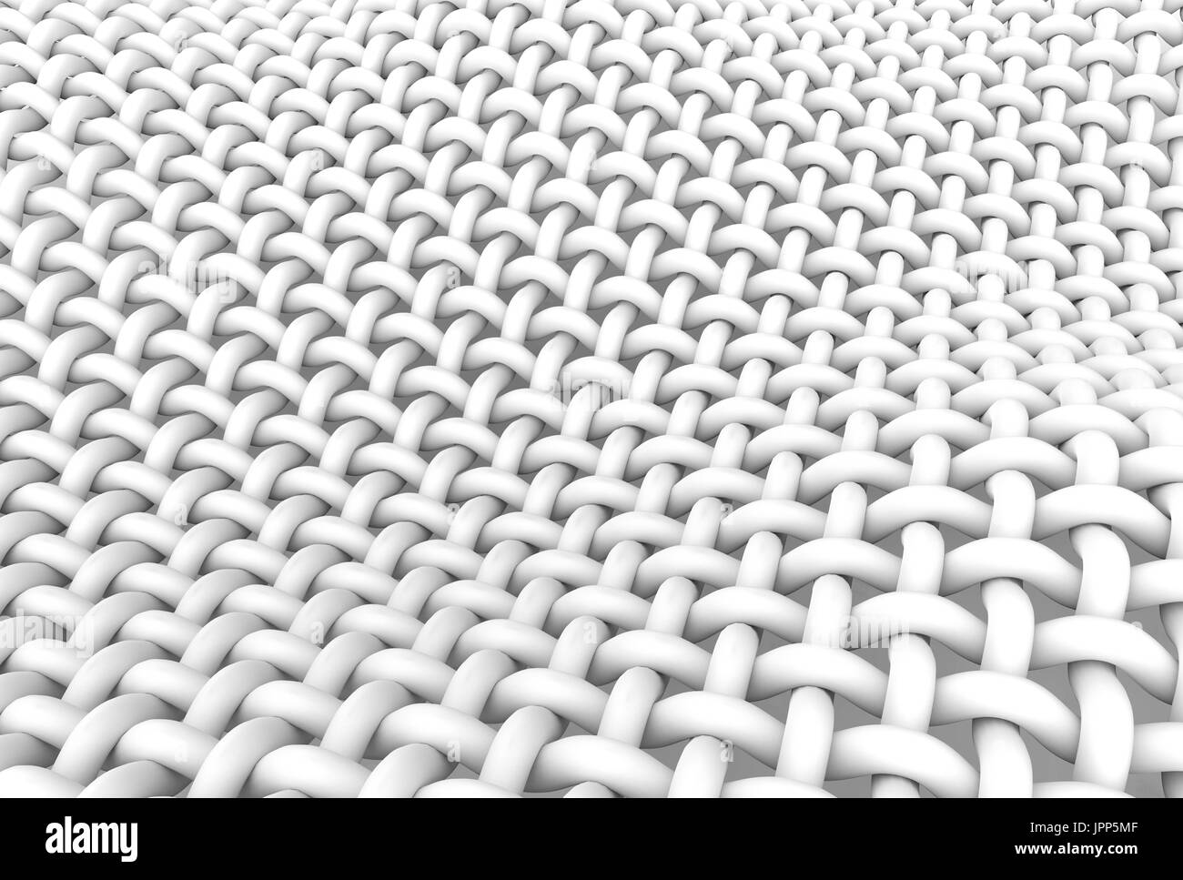 Close up look at interlaced fiber, curved fiber with smooth surface, 3d ...