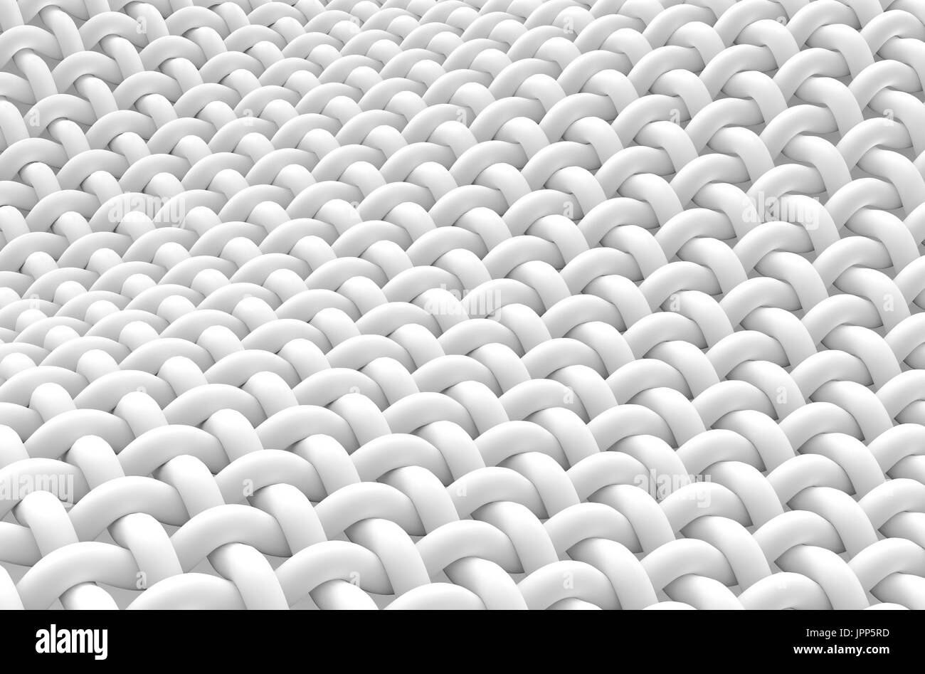 Close up look at interlaced fiber, curved fiber with smooth surface, 3d ...